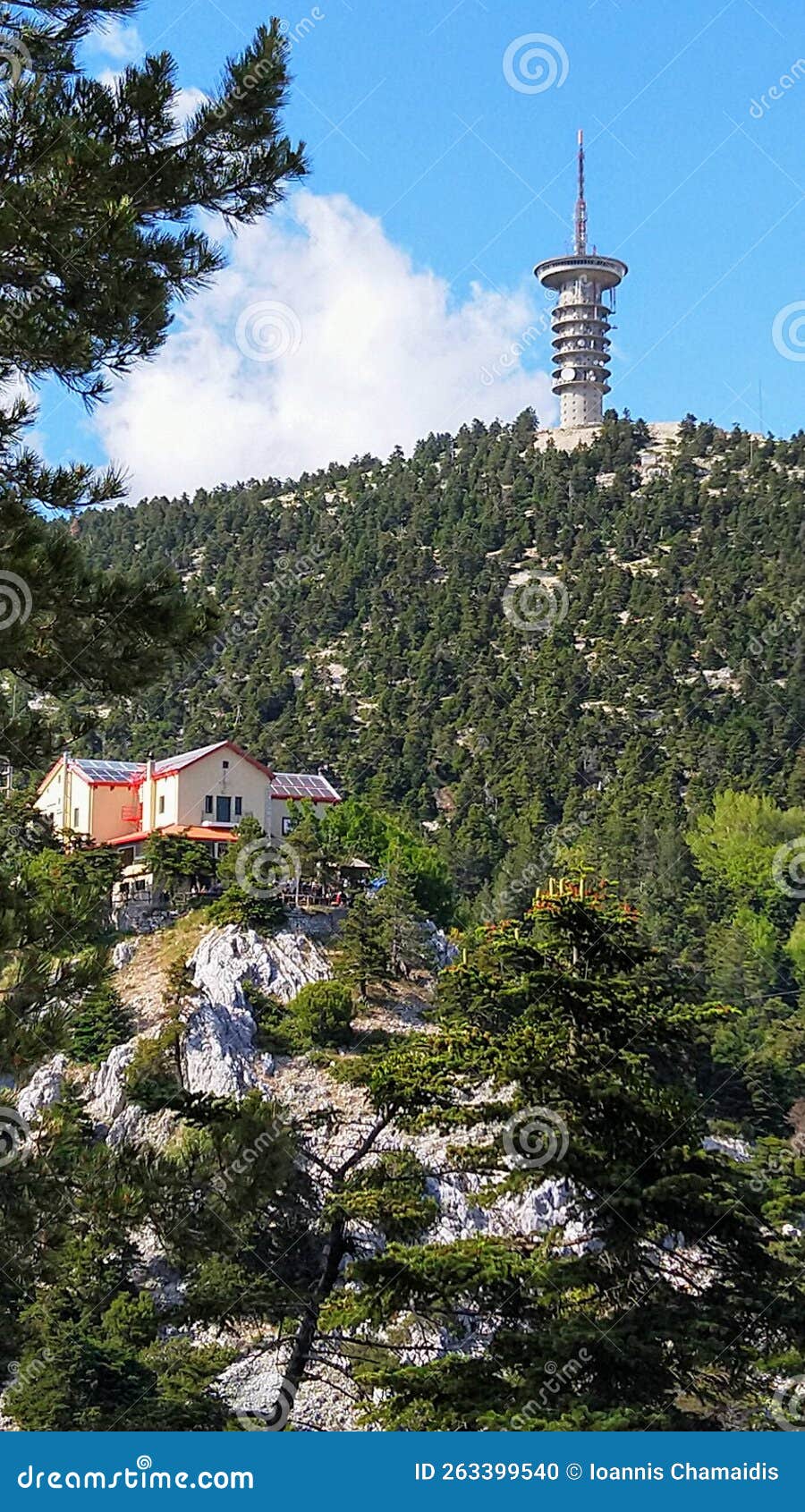 Mpafi Shelter at Parnitha Mountain Stock Photo - Image of forest ...