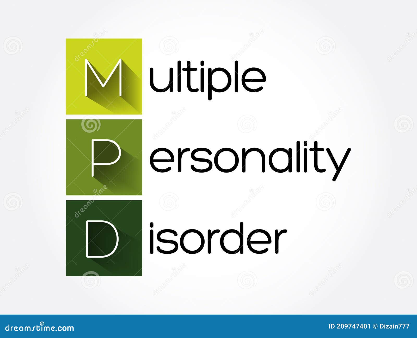 MPD - Multiple Personality Disorder Acronym, Medical Concept Background ...