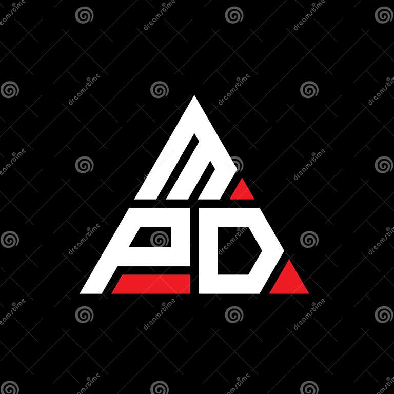 MPD Triangle Letter Logo Design with Triangle Shape. MPD Triangle Logo ...
