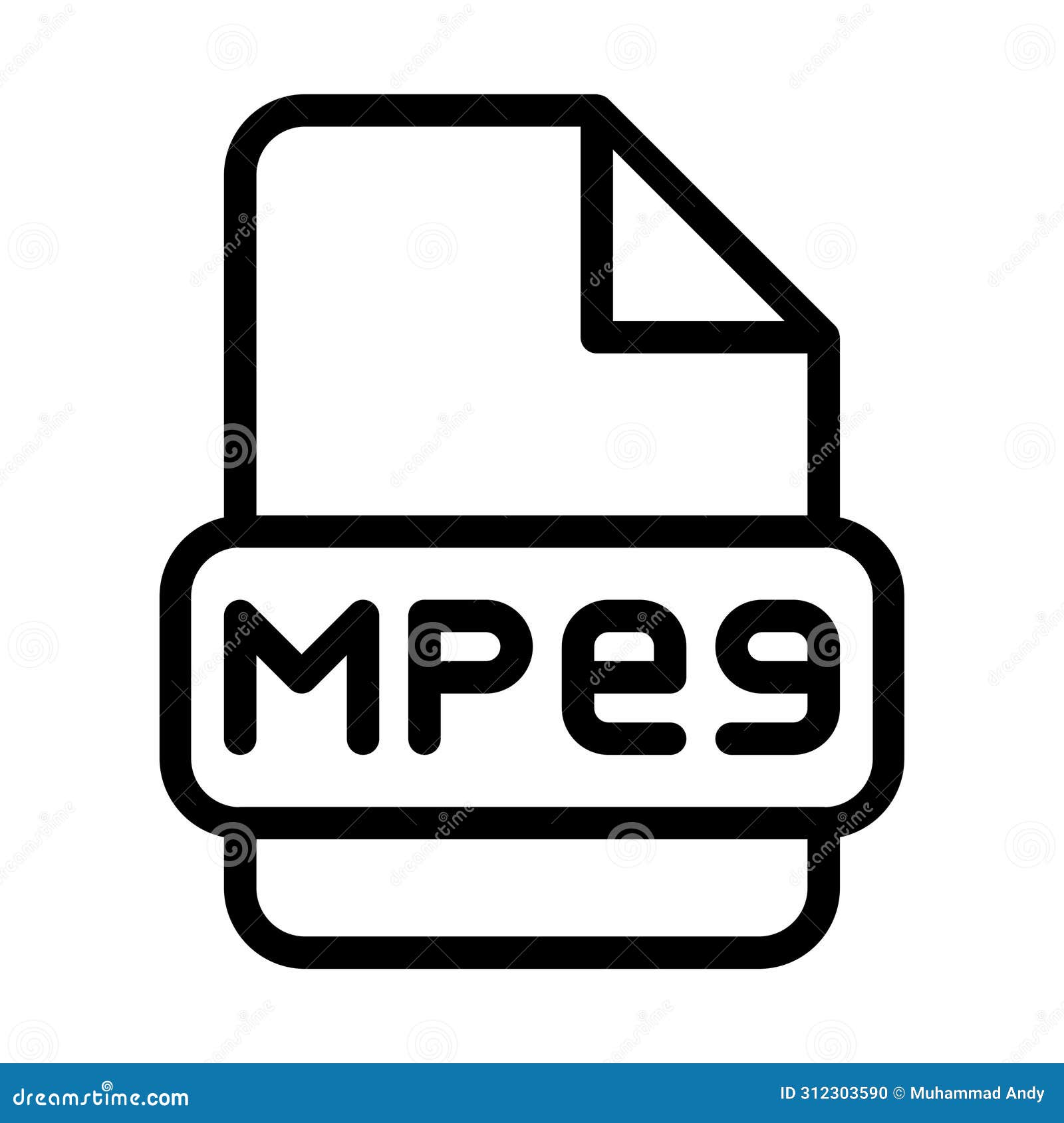 Mpeg File Icon. Type Files Sign Outline Symbol Design, Icons Format ...