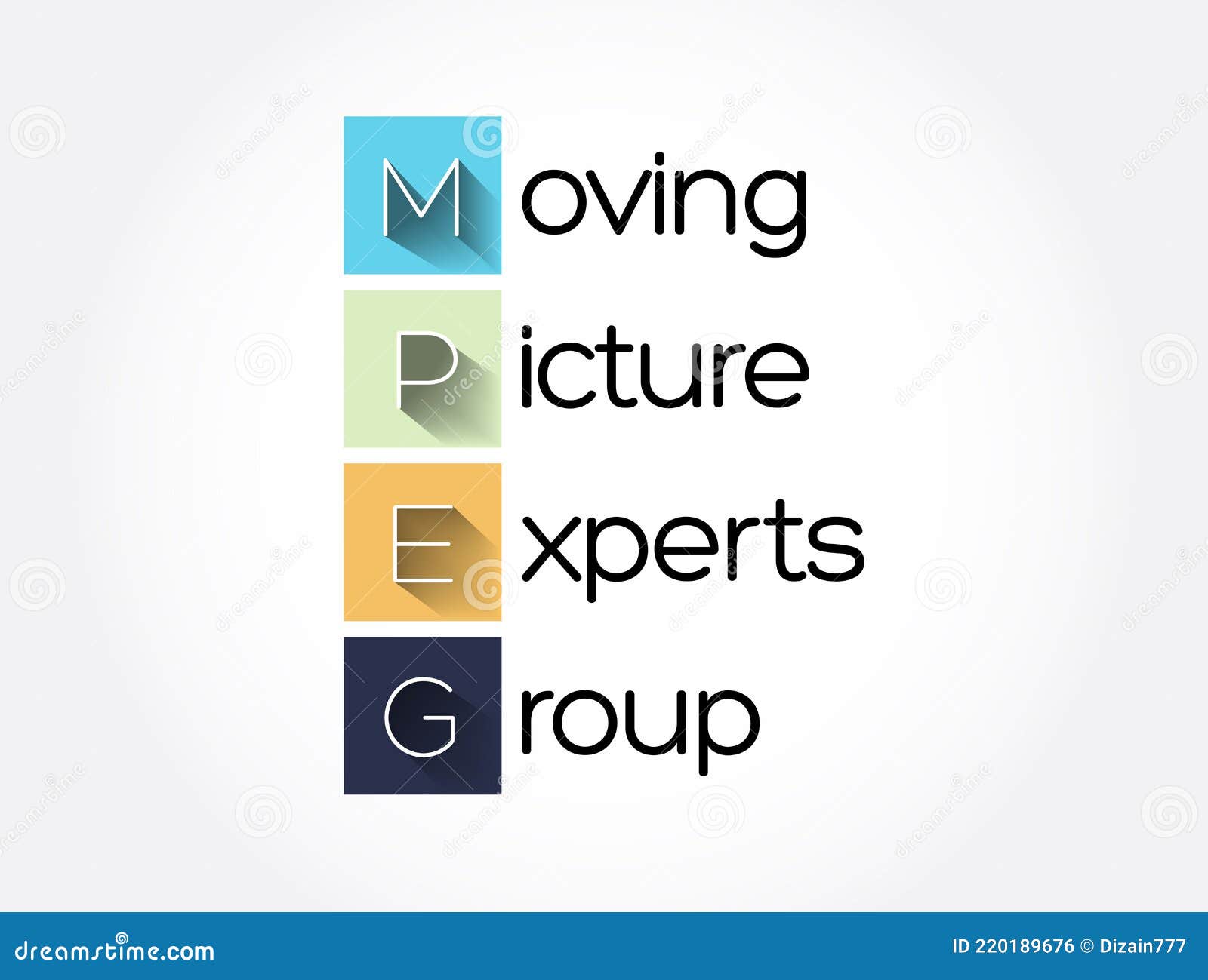 MPEG - Moving Picture Experts Group Acronym, Technology Concept Stock ...