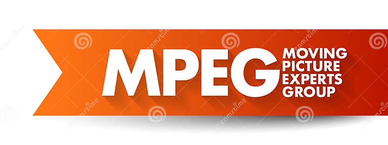 MPEG - Moving Picture Experts Group Acronym, Technology Concept ...