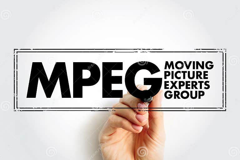 MPEG - Moving Picture Experts Group Acronym Text Stamp, Technology ...