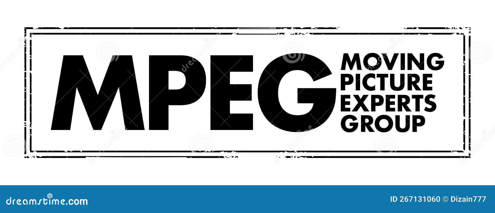 MPEG - Moving Picture Experts Group Acronym Text Stamp, Technology ...