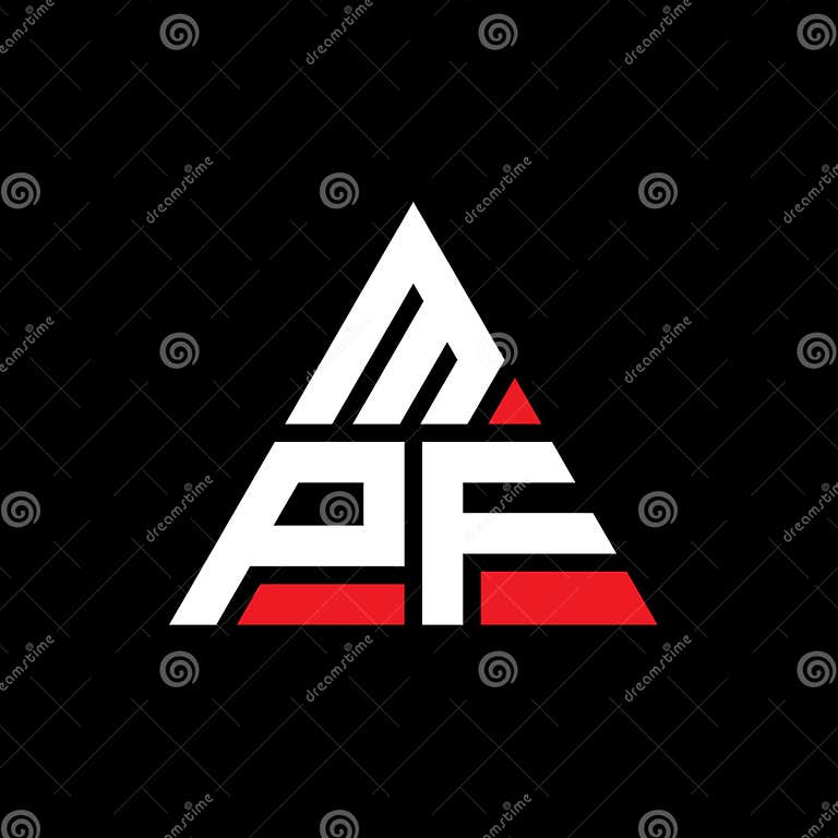 MPF Triangle Letter Logo Design with Triangle Shape. MPF Triangle Logo ...