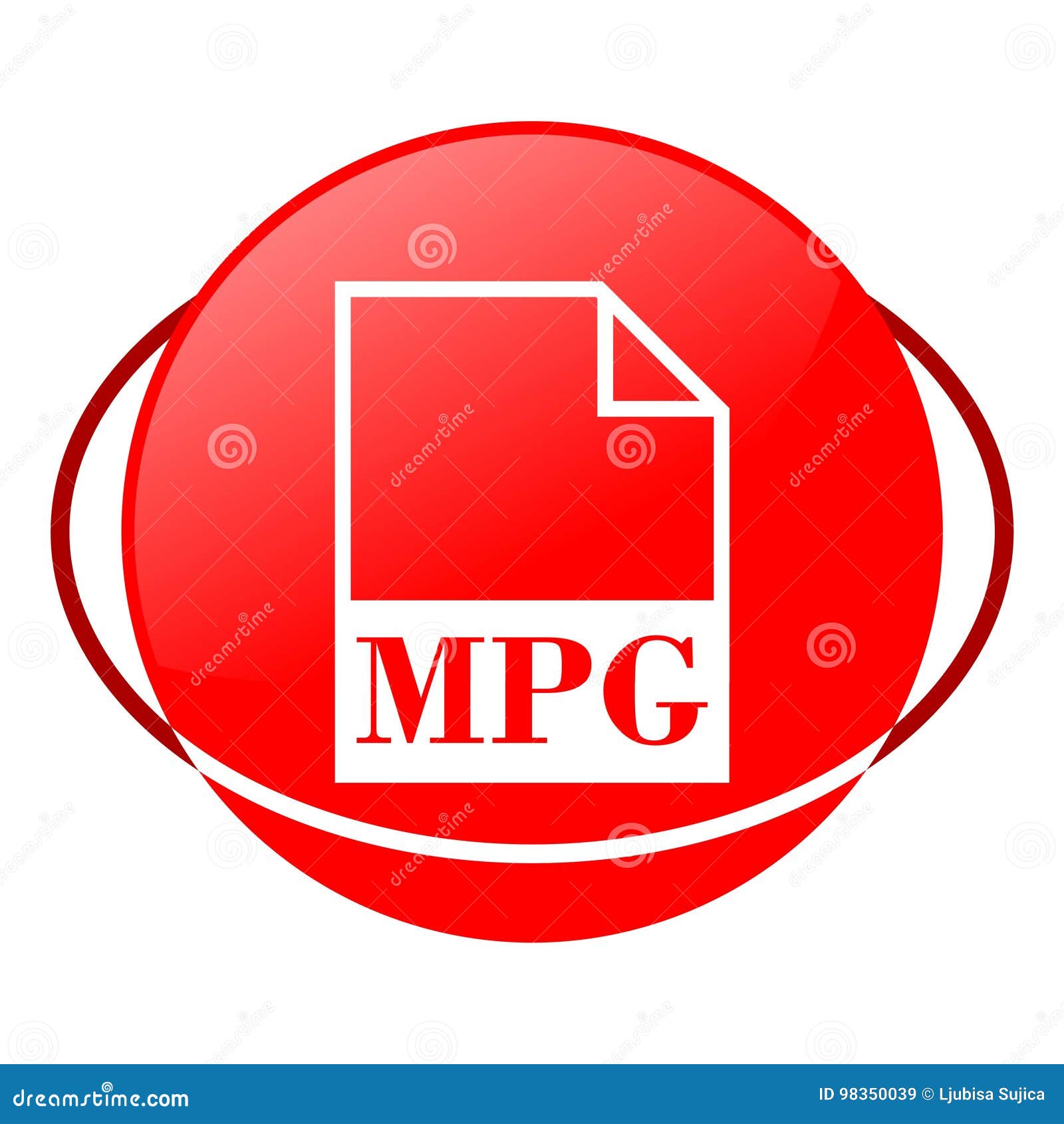 Mpg File Vector Illustration, Red Icon Stock Vector - Illustration of ...