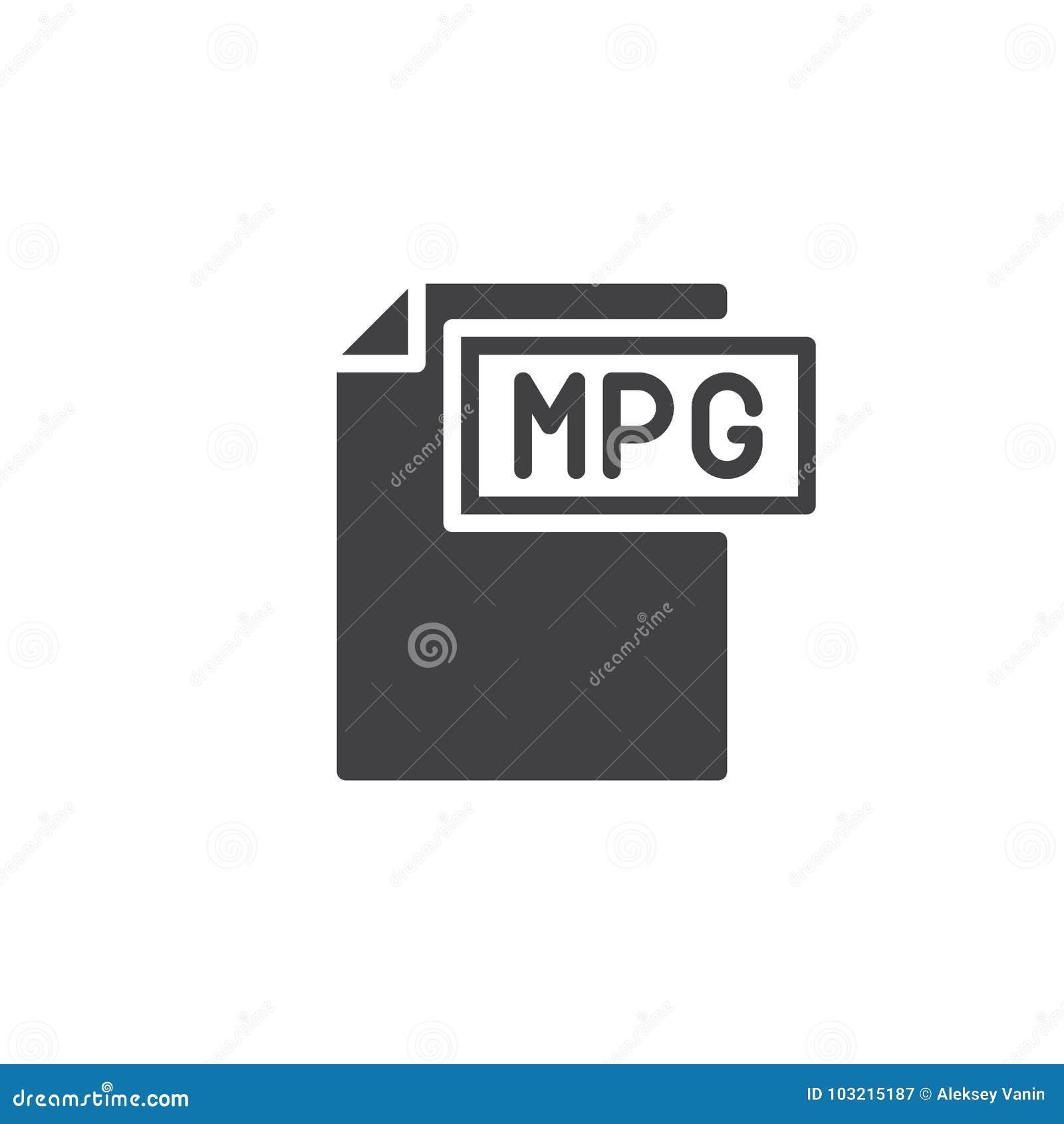 Mpg Format Document Icon Vector Stock Vector - Illustration of button ...