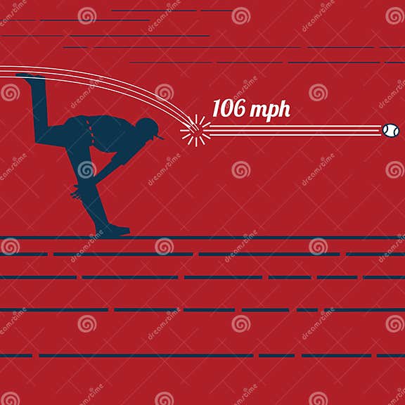 106 Mph Fastball. Vector Illustration Decorative Design Stock Vector ...