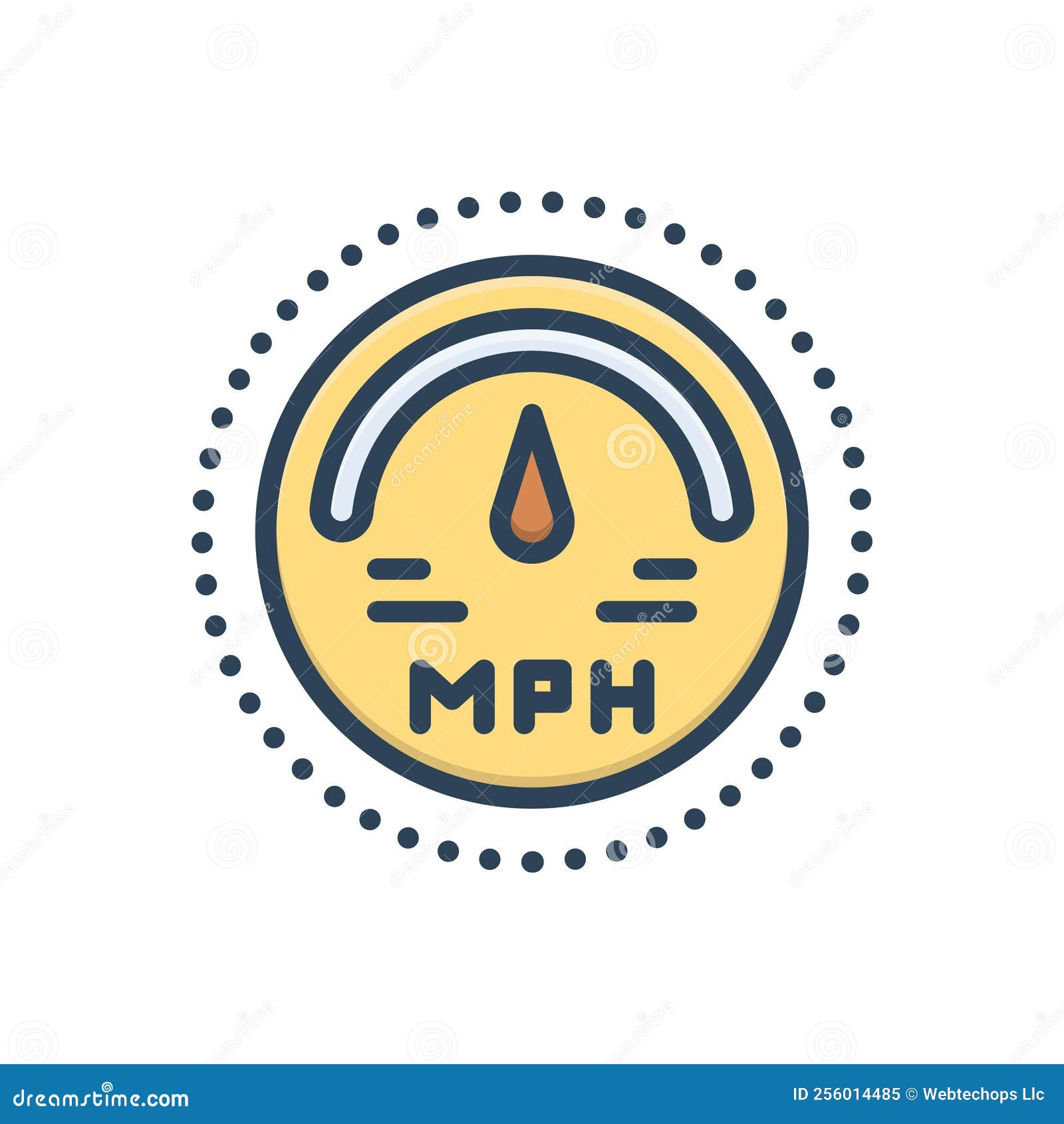 Color Illustration Icon for Mph, Odometer and Gauge Stock Vector ...