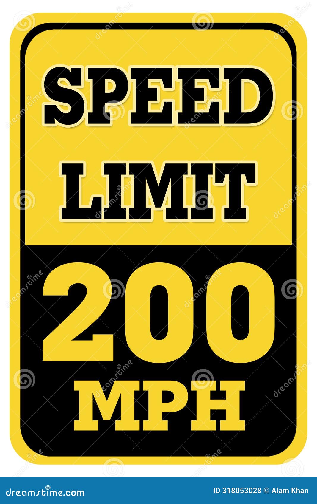 200 MPH Maximum Speed Sign Speed Limit Sign Illustration Vector ...