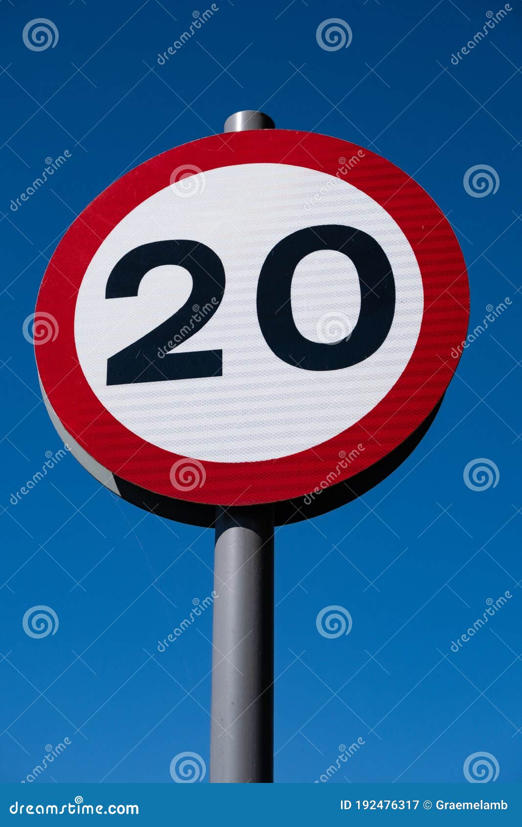 20 Mph Speed Limit Sign Maghull May 2020 Stock Image - Image of circle ...