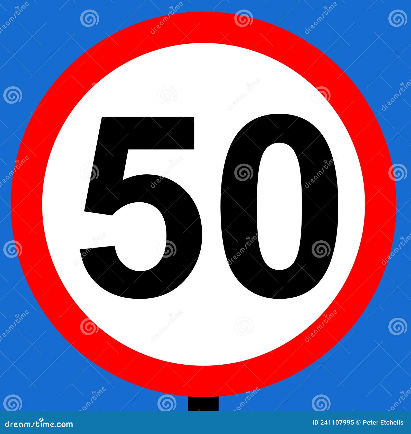 50 mph speed limit sign stock vector. Illustration of black - 241107995