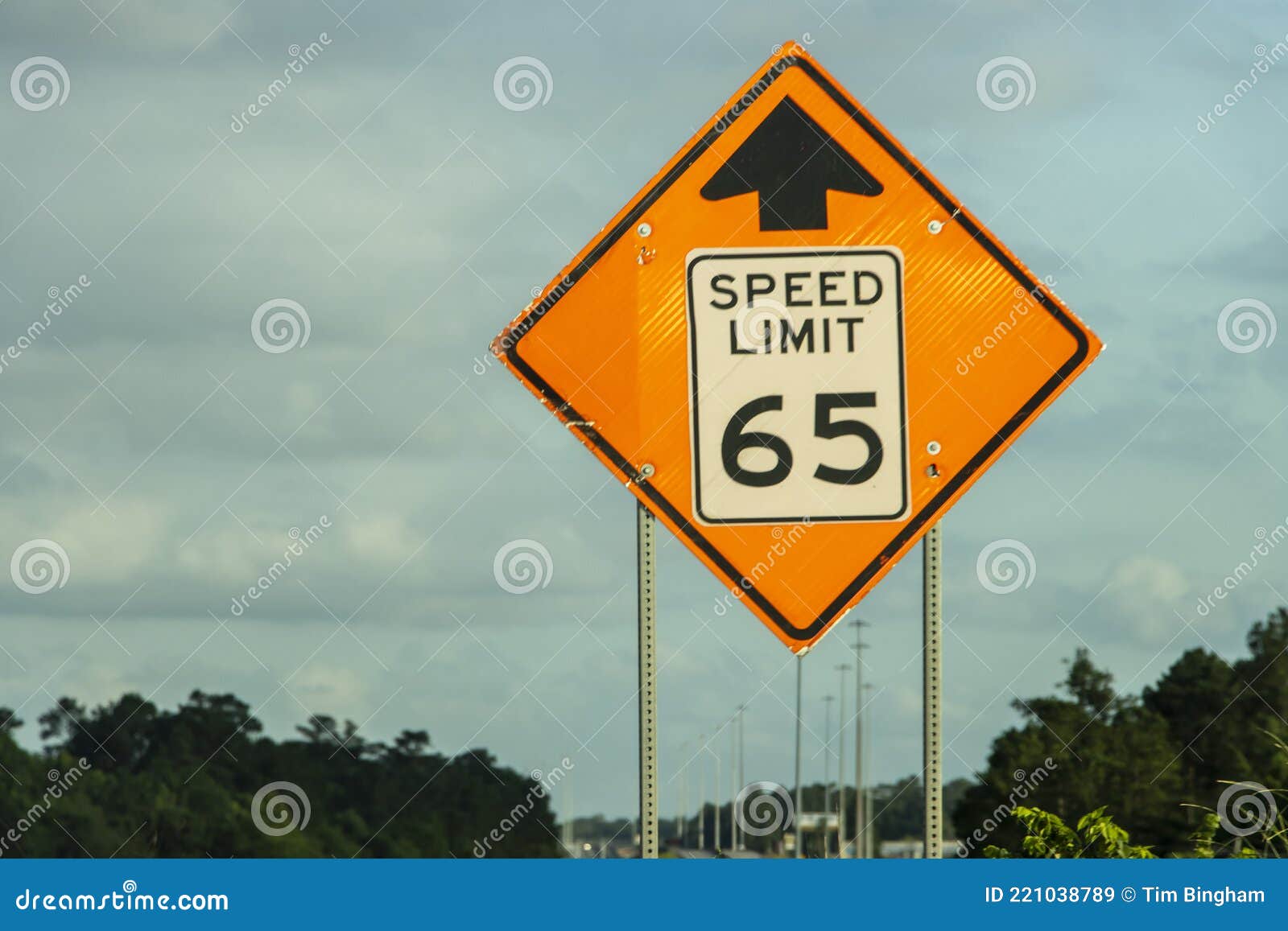 65 mph speed limit sign stock image. Image of arrow - 221038789