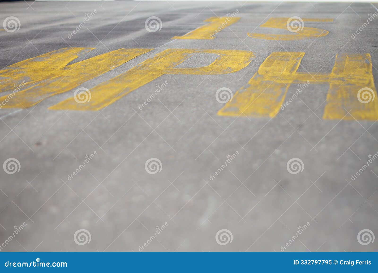 15 MPH speed zone stock image. Image of soil, sidewalk - 332797795
