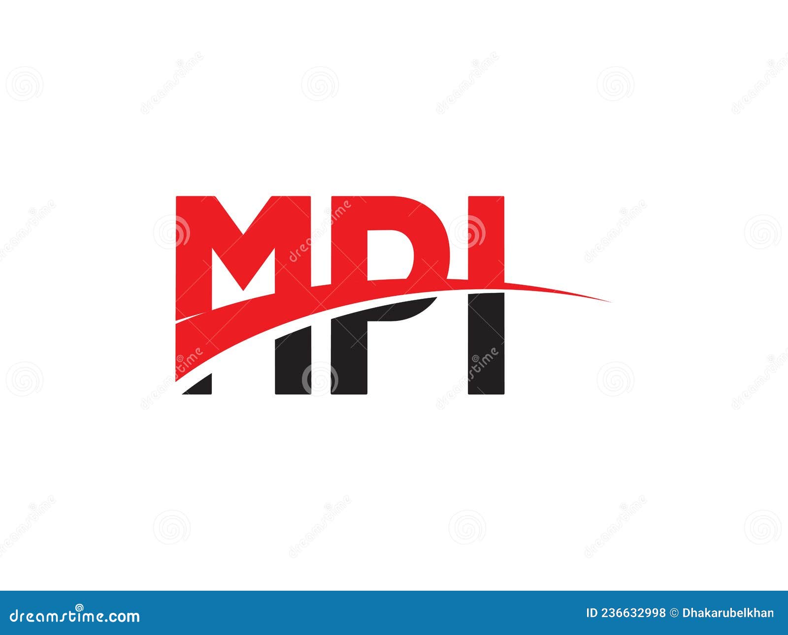 MPI Letter Initial Logo Design Stock Vector - Illustration of alphabet ...