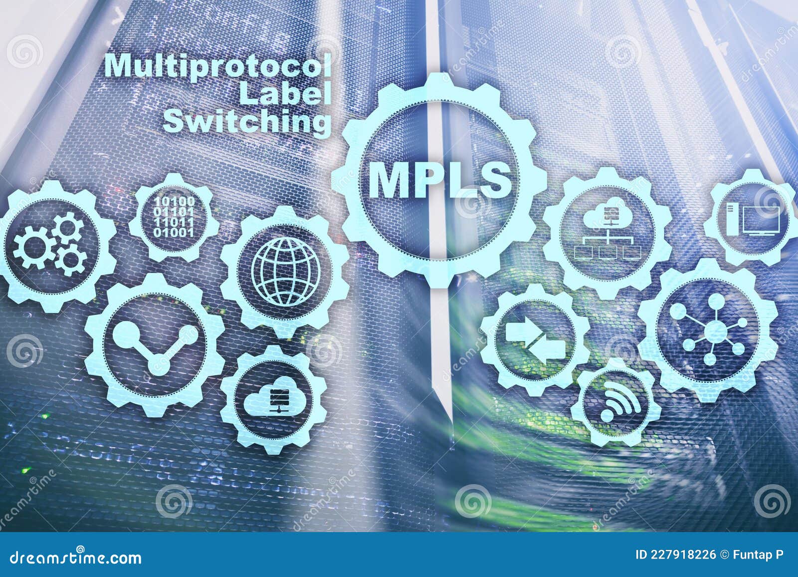 MPLS. Multiprotocol Label Switching Stock Photo - Image of relay ...