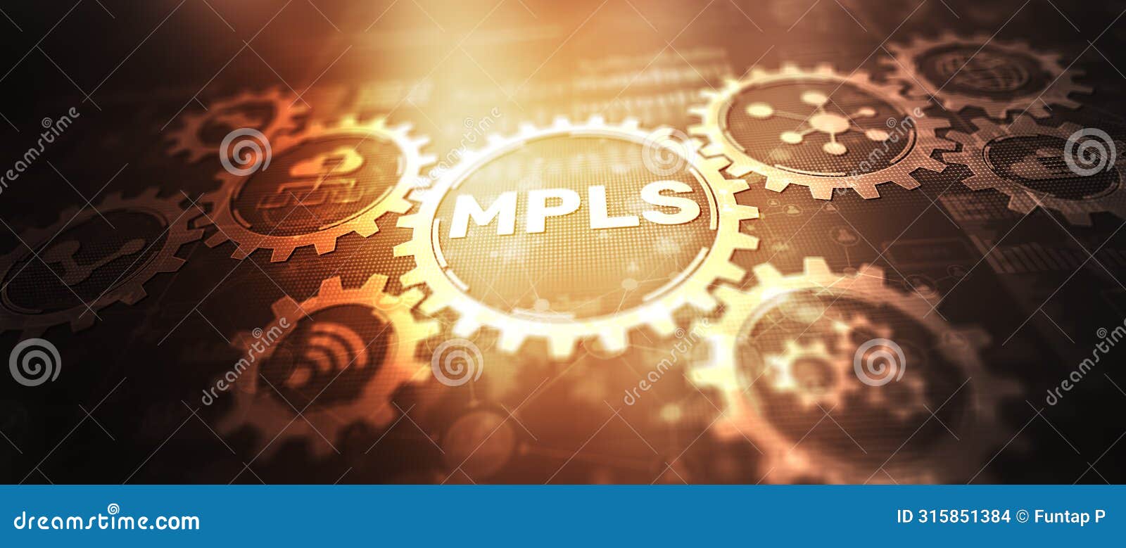 MPLS. Multiprotocol Label Switching Stock Illustration - Illustration ...