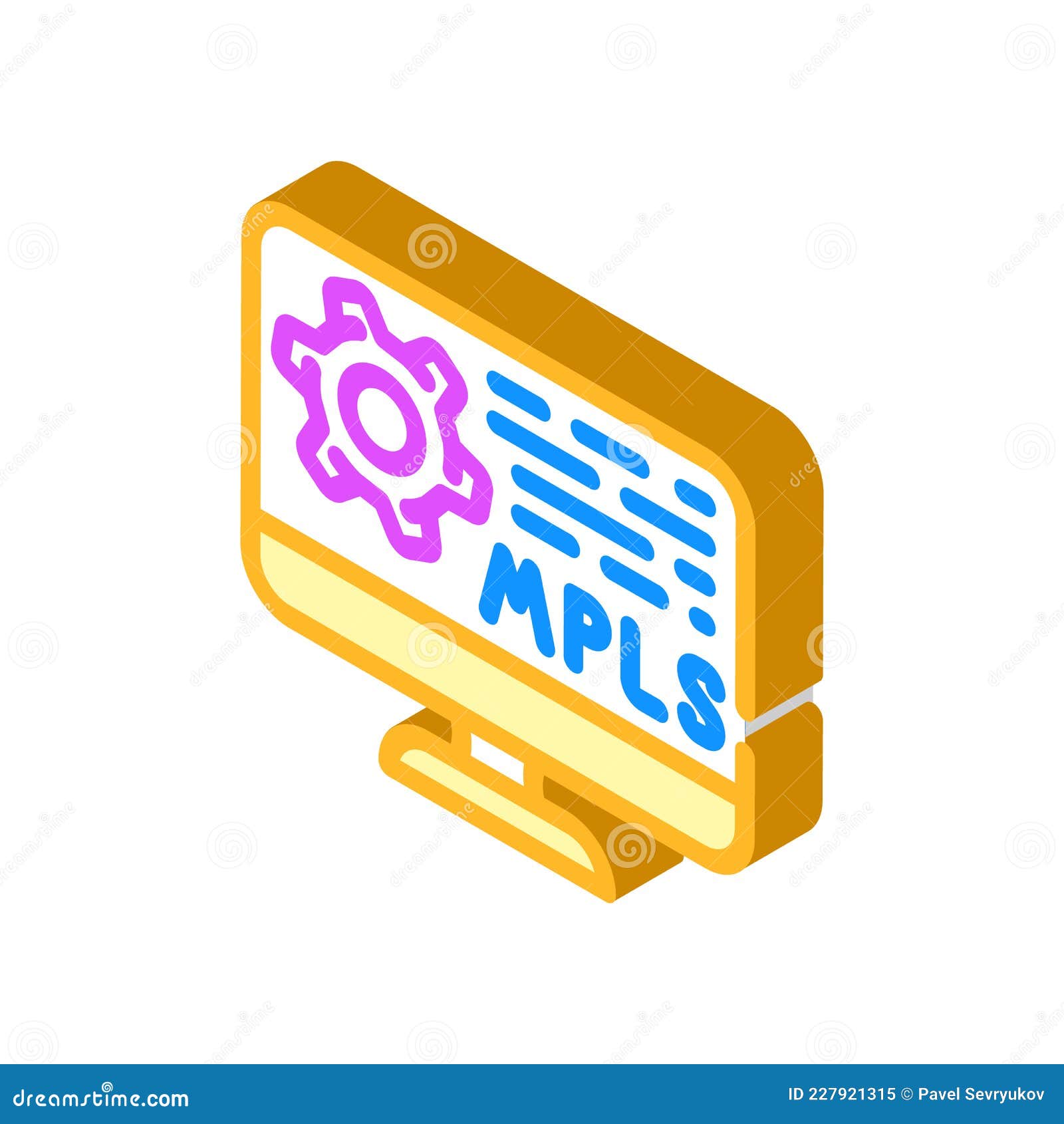 Mpls Protocol Isometric Icon Vector Illustration Stock Vector ...