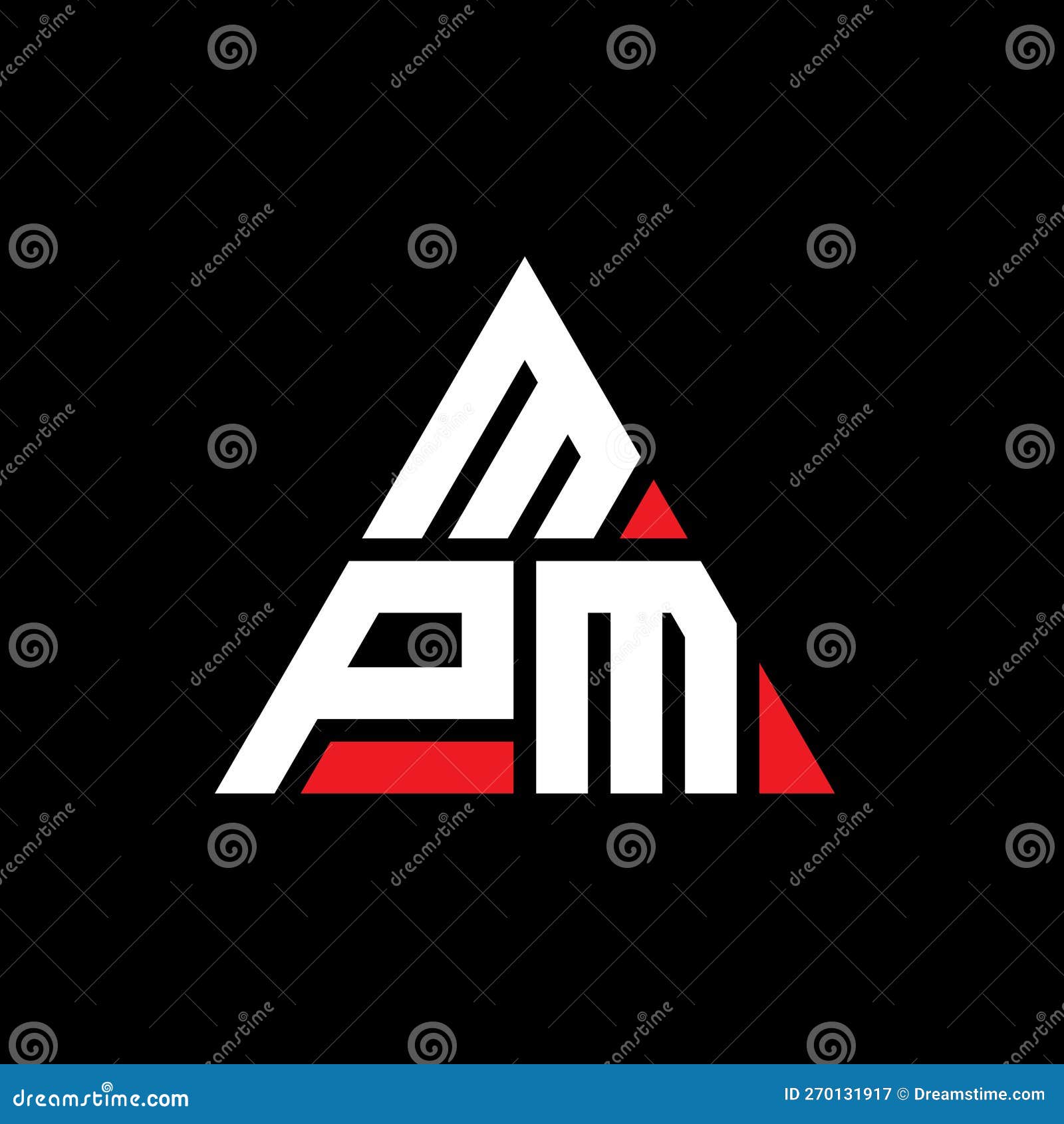 MPM Triangle Letter Logo Design with Triangle Shape. MPM Triangle Logo ...