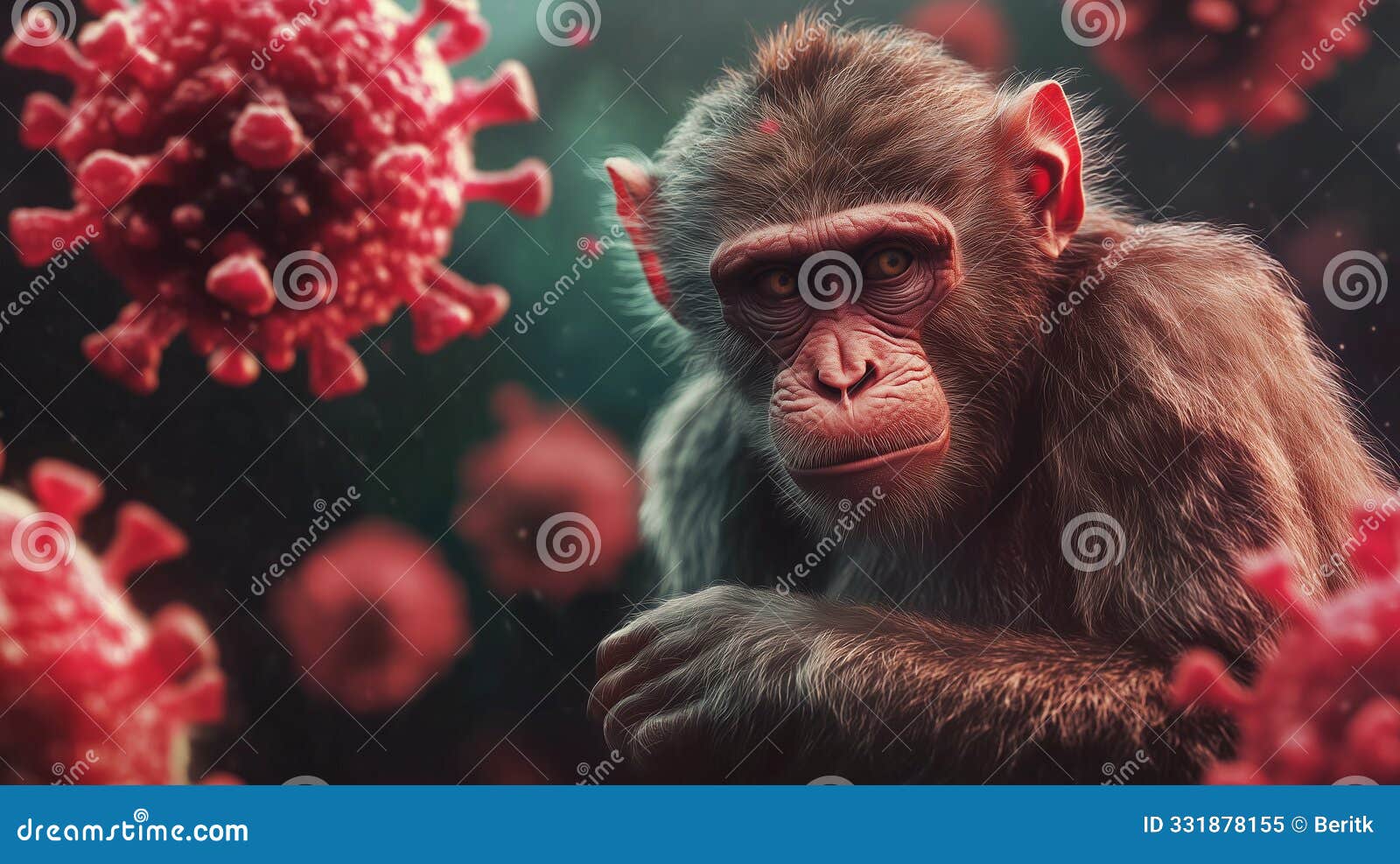 Mpox, Monkey with Monkeypox, Outbreak of the MPXV Virus, Infectious ...