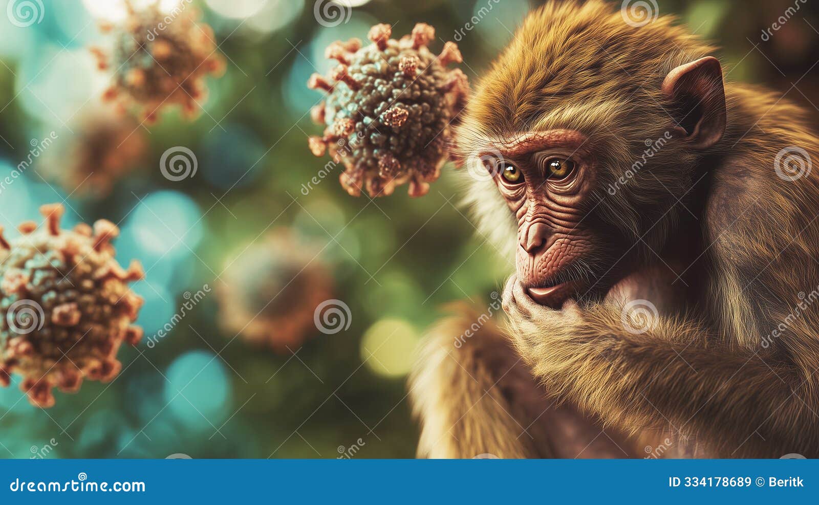 Monkey Pox Outbreak Vector Illustration Of Virus Symptoms In Humans ...