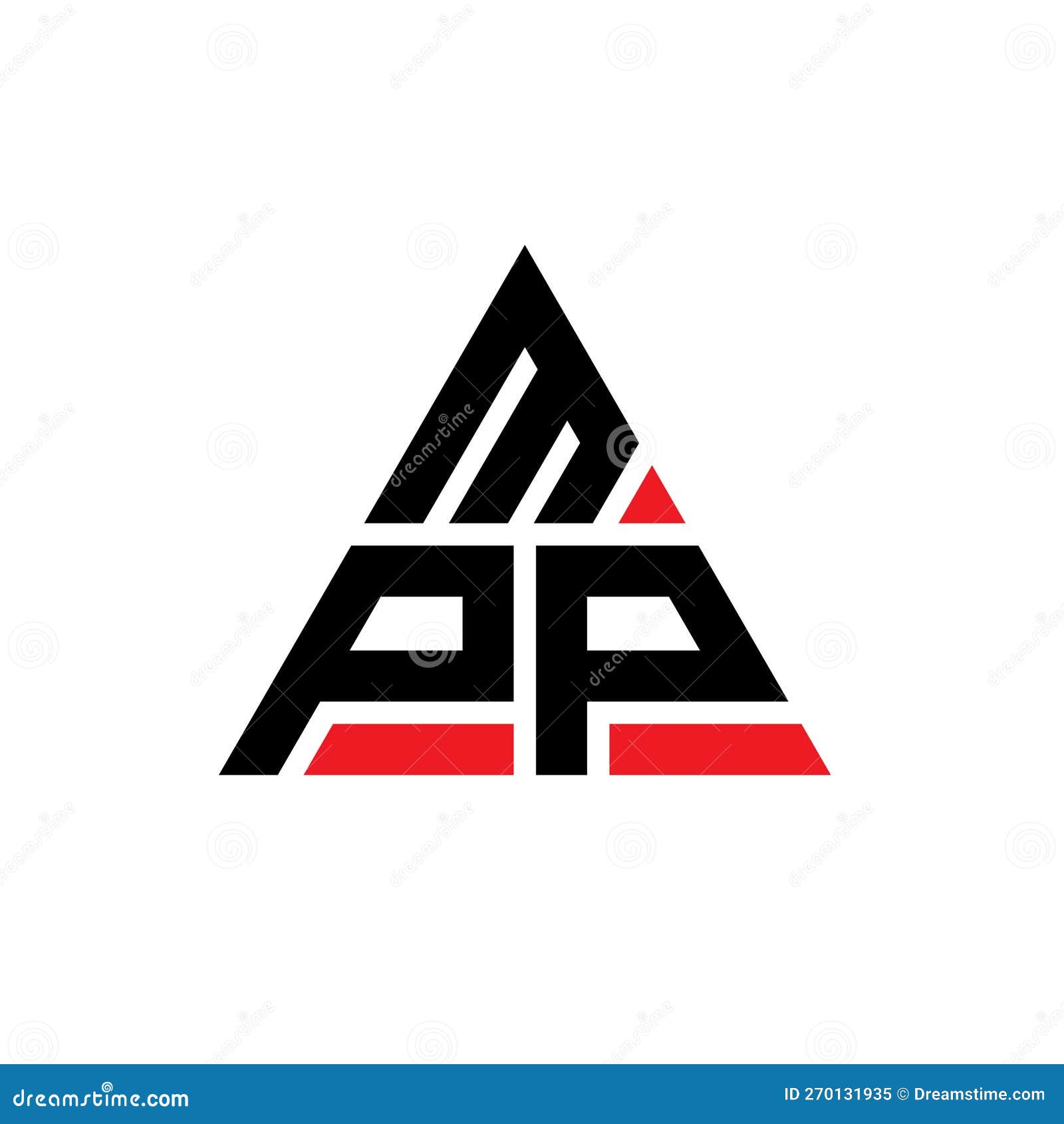 MPP Triangle Letter Logo Design with Triangle Shape. MPP Triangle Logo ...