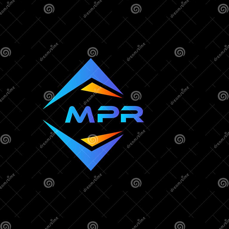 MPR Abstract Technology Logo Design on Black Background. MPR Creative ...
