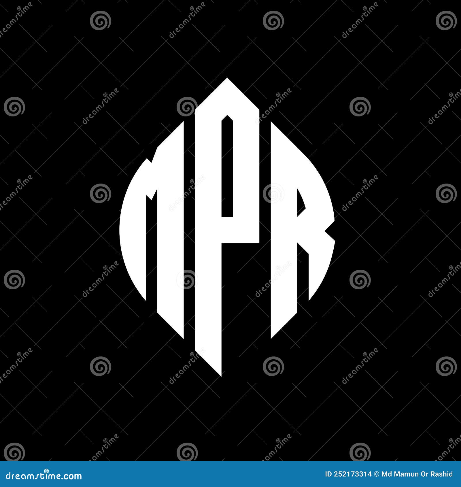 MPR Circle Letter Logo Design with Circle and Ellipse Shape. MPR ...