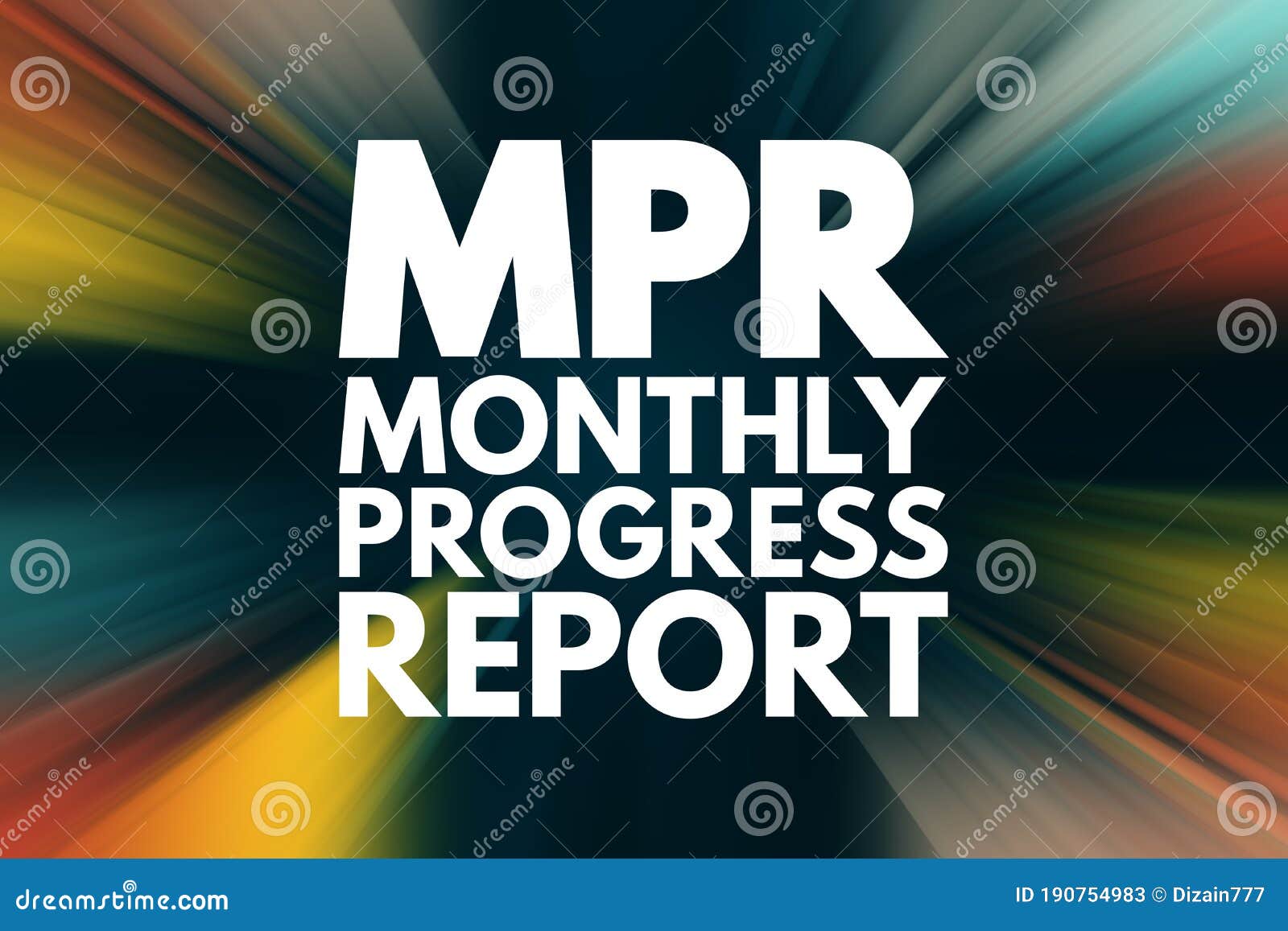 MPR - Monthly Progress Report Acronym, Business Concept Background ...