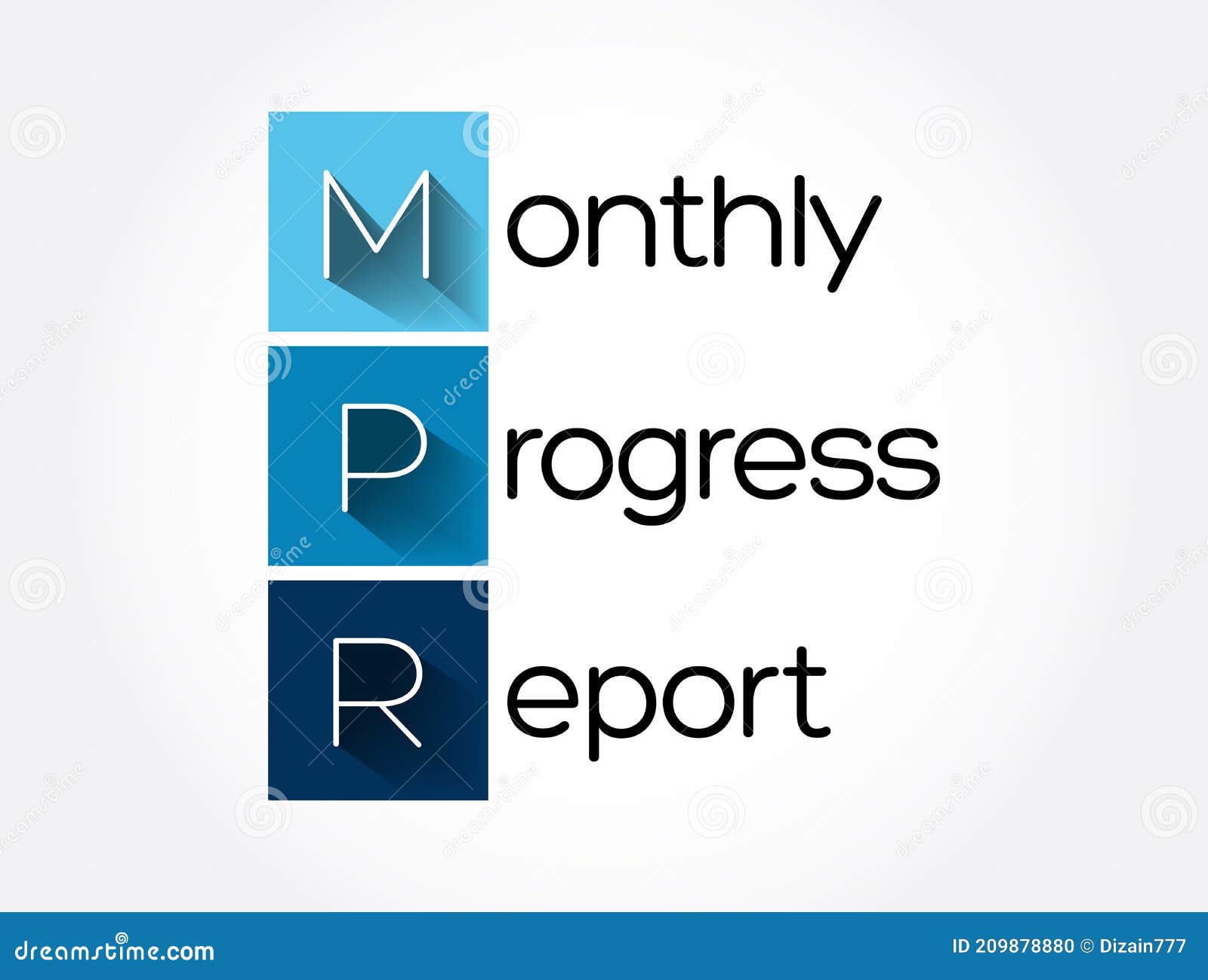 MPR - Monthly Progress Report Acronym, Business Concept Background ...