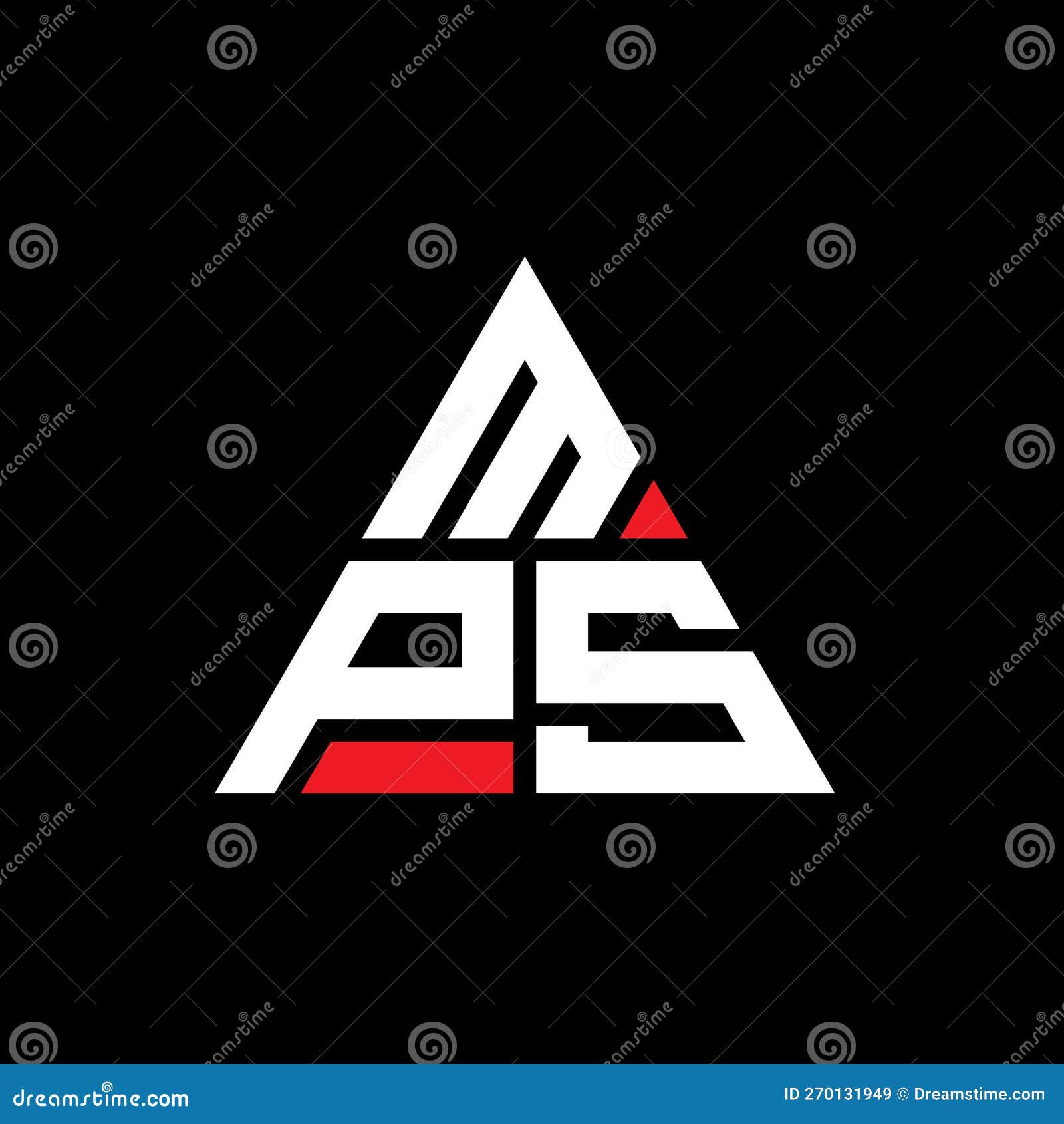 MPS Triangle Letter Logo Design with Triangle Shape. MPS Triangle Logo ...