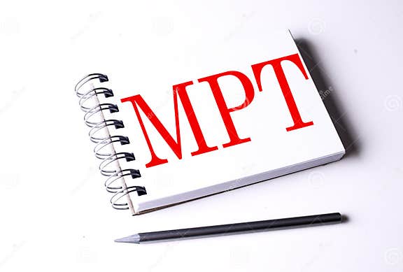 MPT Word on Notebook on White Background Stock Image - Image of ...