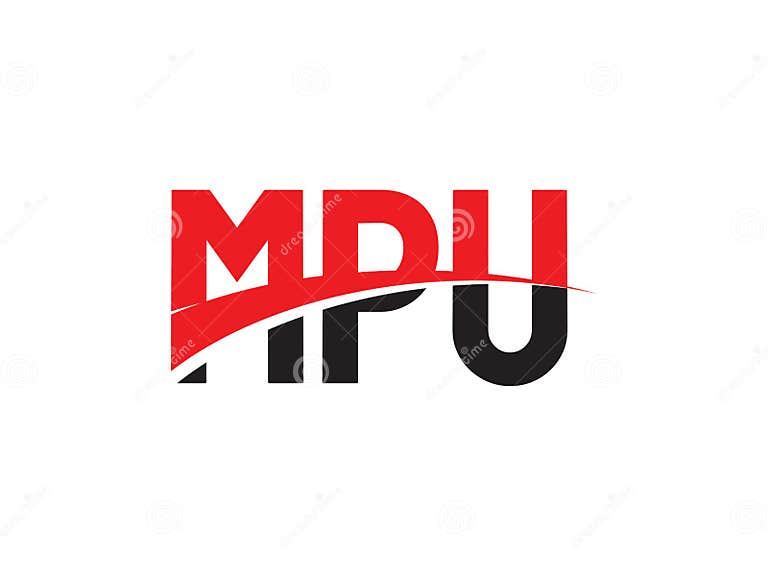 MPU Letter Initial Logo Design Stock Vector - Illustration of type ...