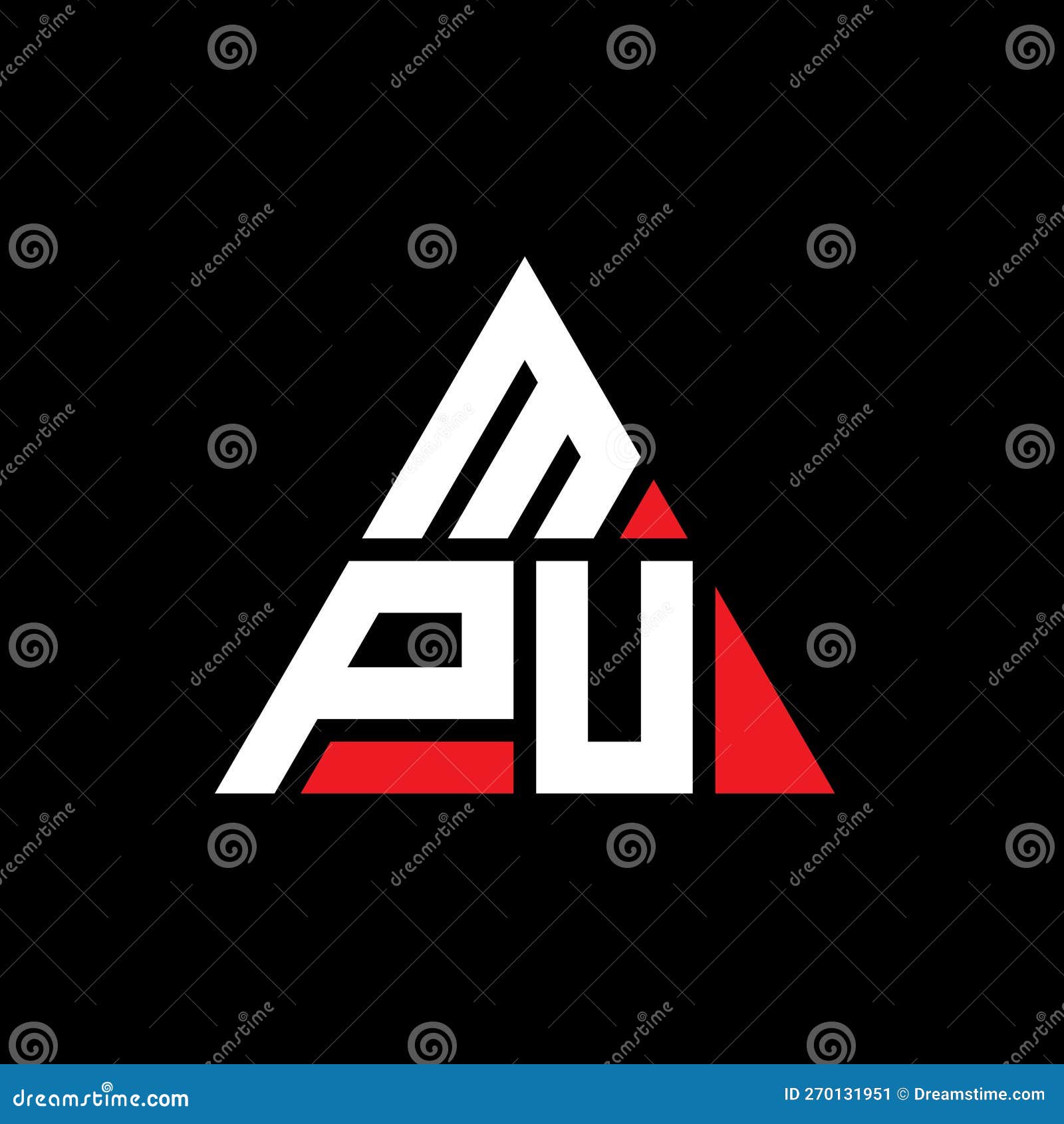 MPU Triangle Letter Logo Design with Triangle Shape. MPU Triangle Logo ...