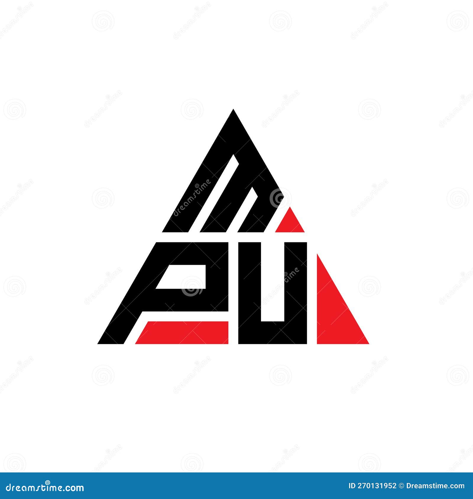 MPU Triangle Letter Logo Design with Triangle Shape. MPU Triangle Logo ...