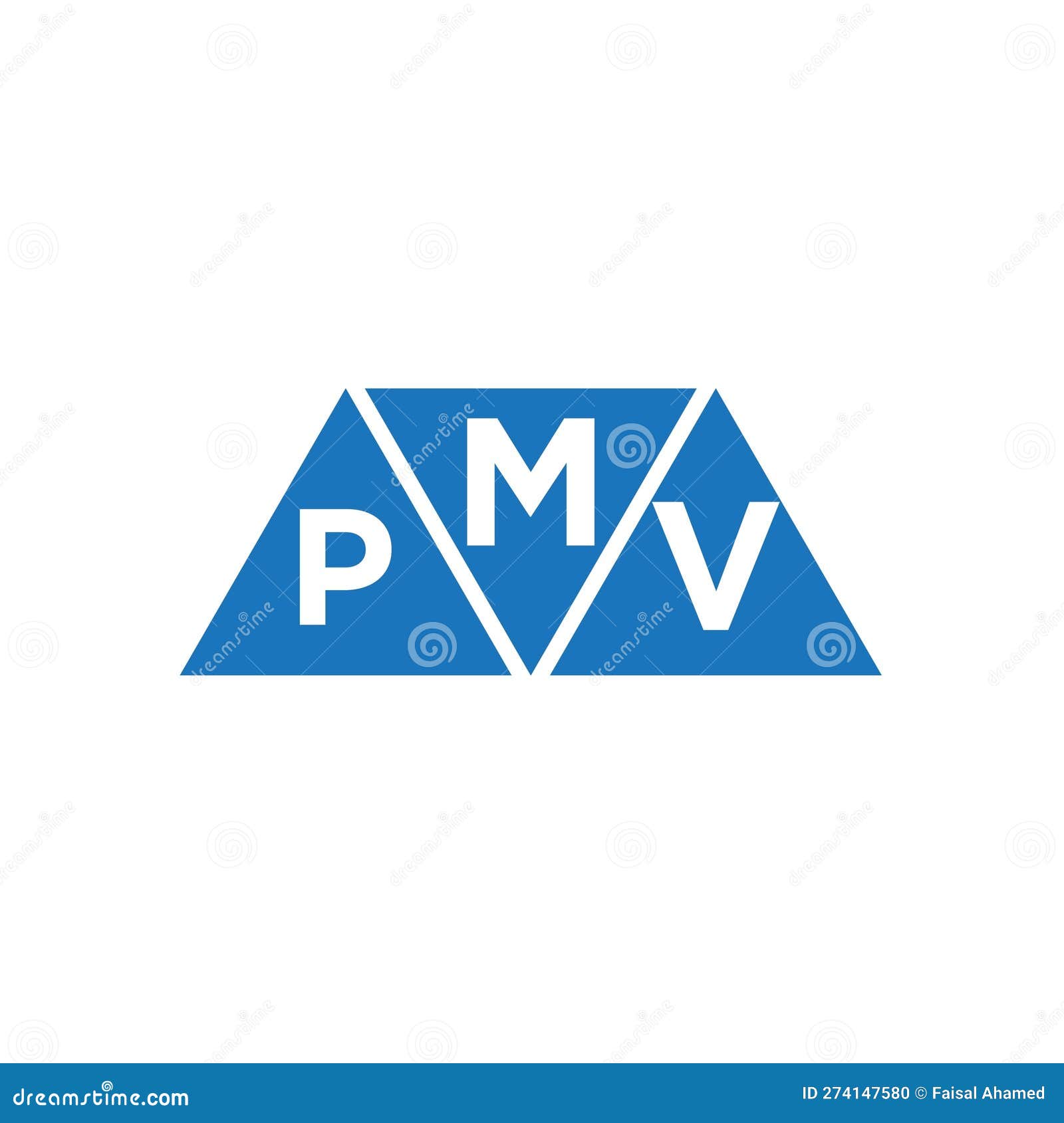 MPV Abstract Initial Logo Design on White Background. MPV Creative ...
