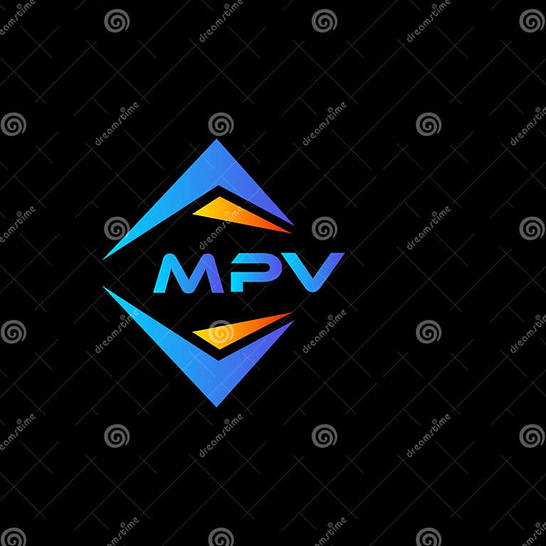 MPV Abstract Technology Logo Design on Black Background. MPV Creative ...