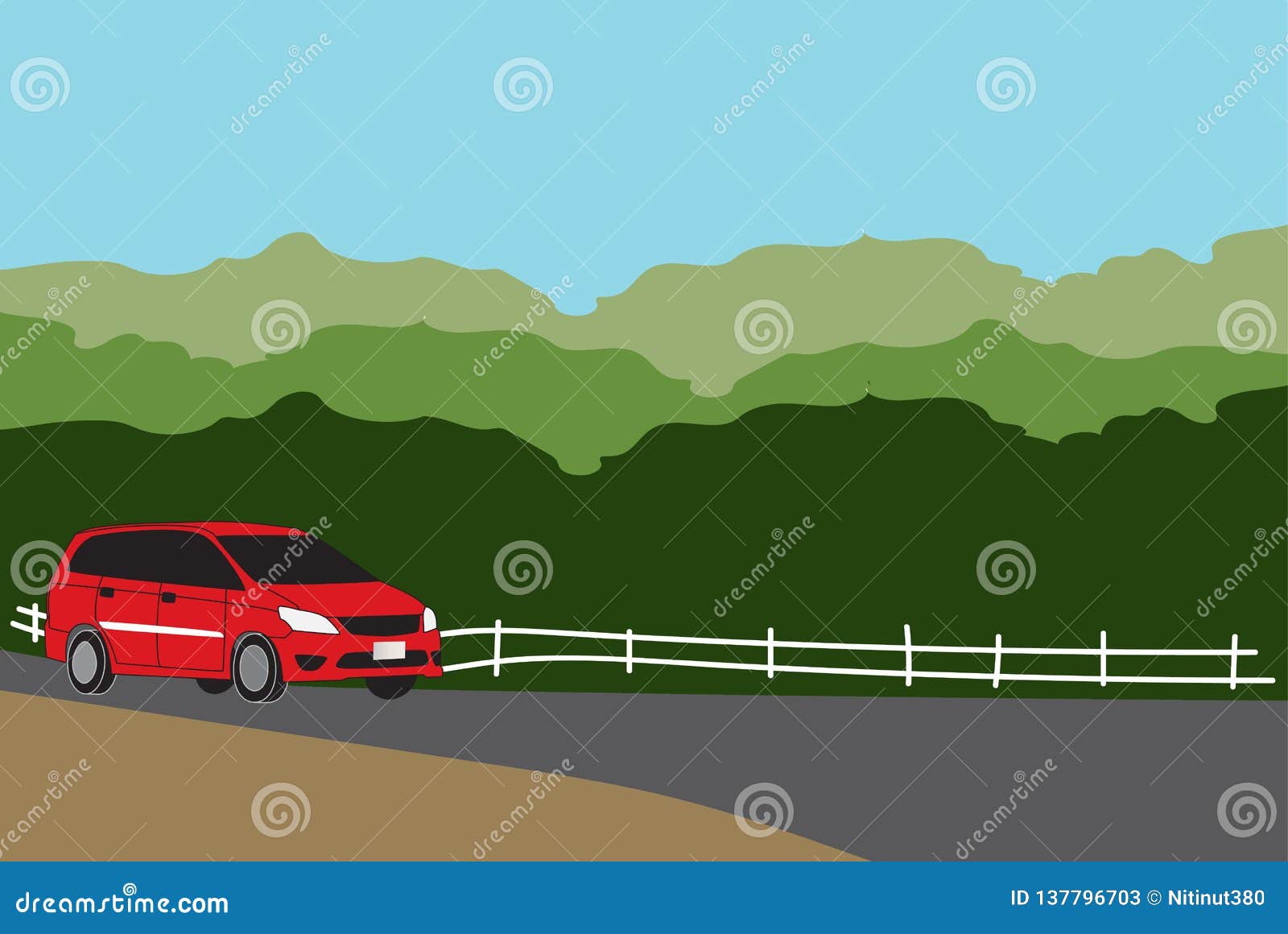MPV Car Vector and Illustration Stock Illustration - Illustration of ...