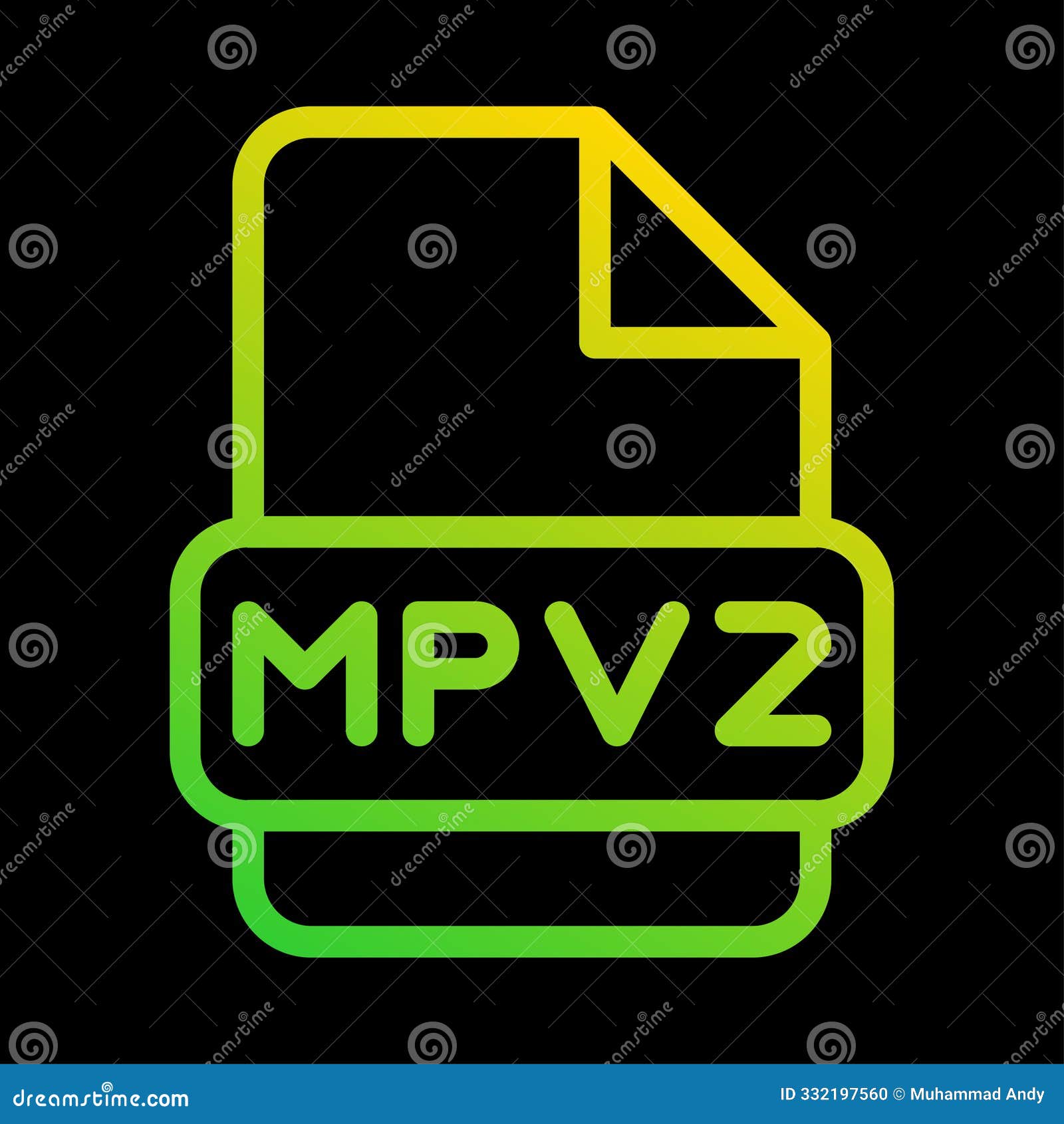 Mpv2 Files Type Icon. Extension, Document, Format Symbol Icons. with an ...