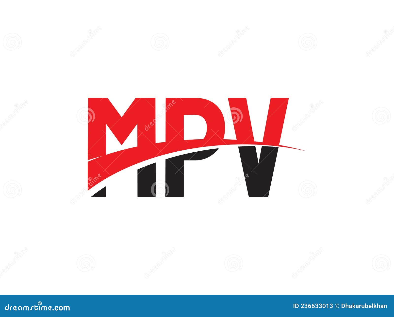 MPV Letter Initial Logo Design Stock Vector - Illustration of shape ...