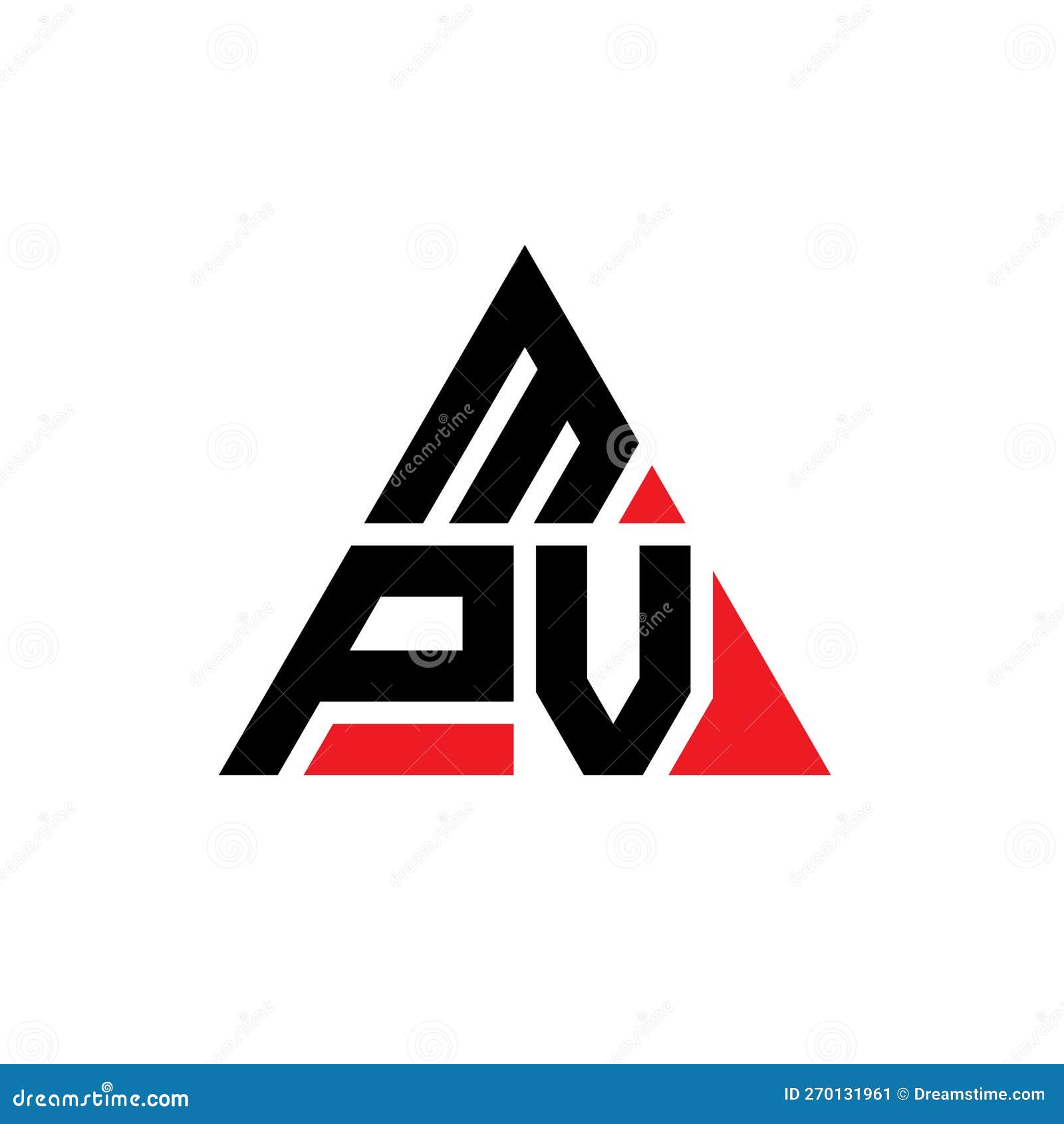 MPV Triangle Letter Logo Design with Triangle Shape. MPV Triangle Logo ...