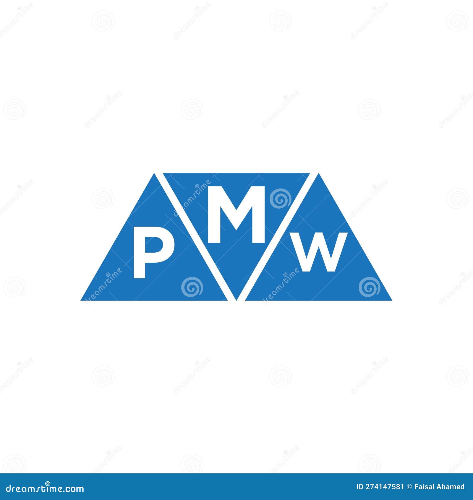 MPW Abstract Initial Logo Design on White Background. MPW Creative ...