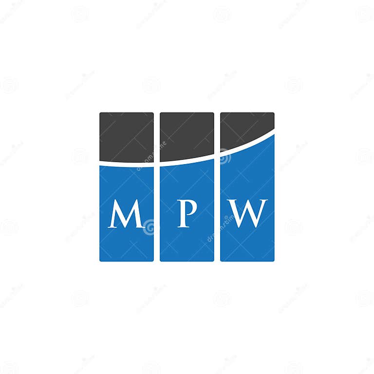 MPW Letter Logo Design on WHITE Background. MPW Creative Initials ...
