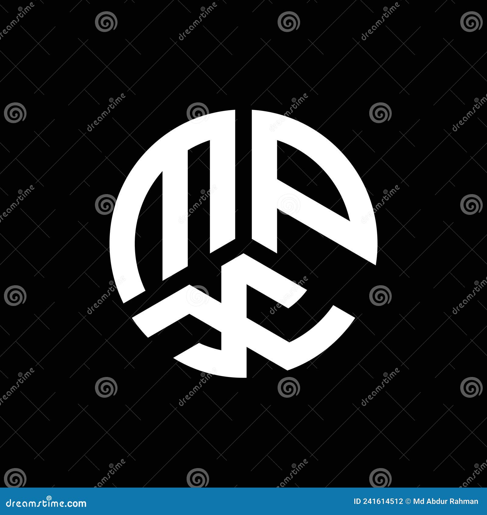 MPX Letter Logo Design on Black Background. MPX Creative Initials ...