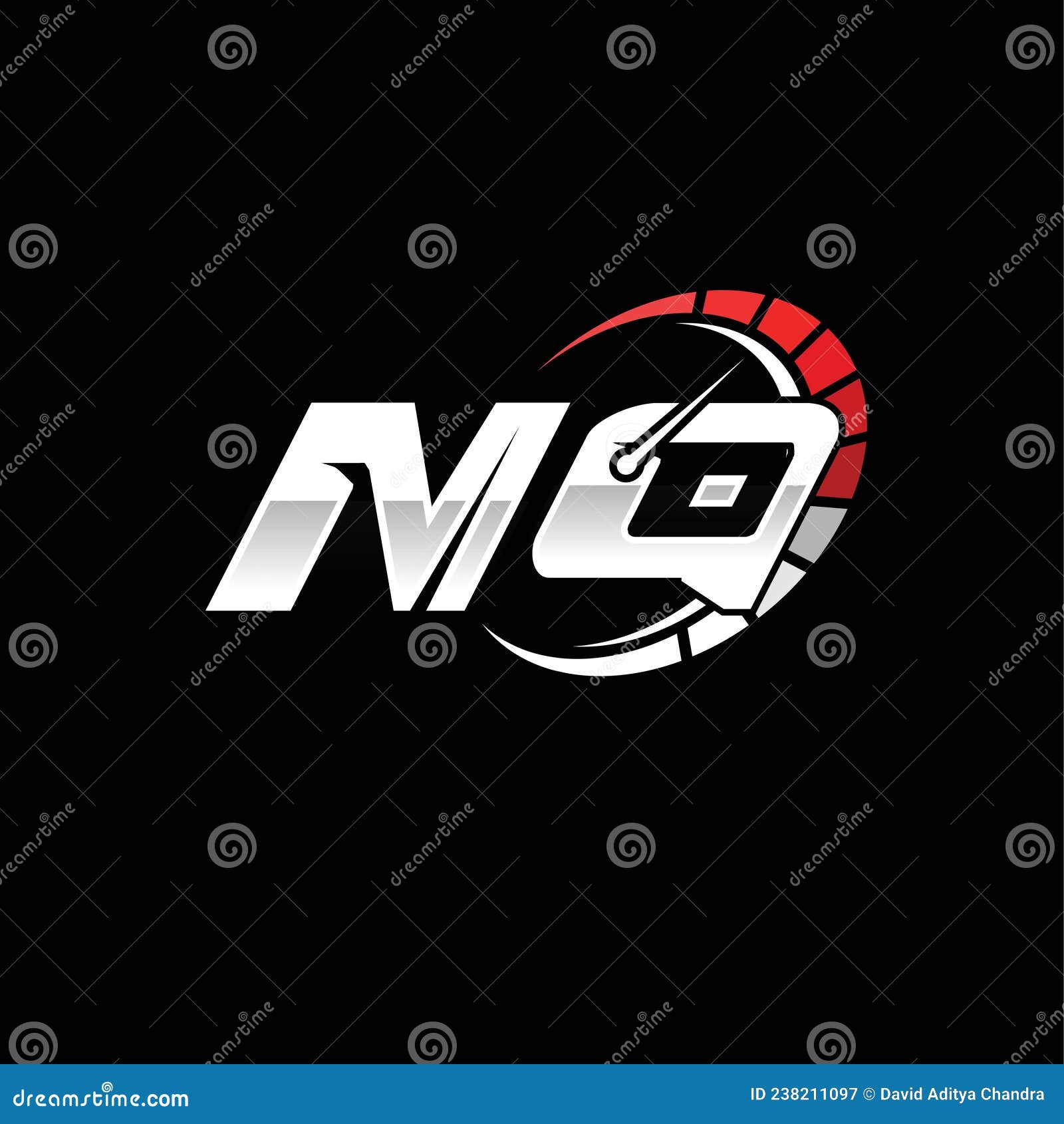 MQ Logo Letter Speed Meter Racing Style Stock Vector - Illustration of ...