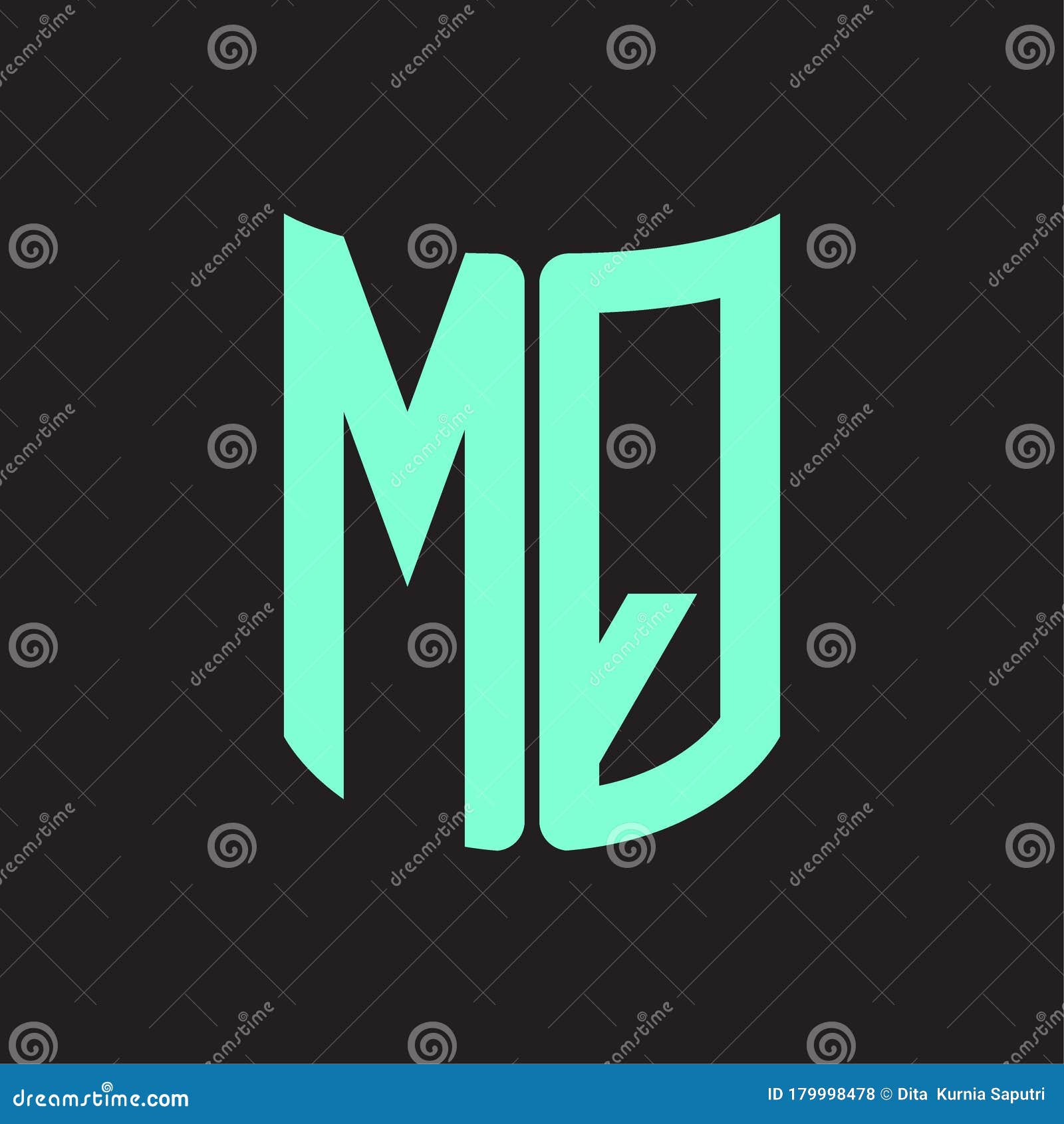 MQ Logo Monogram with Ribbon Style Design Template Stock Illustration ...