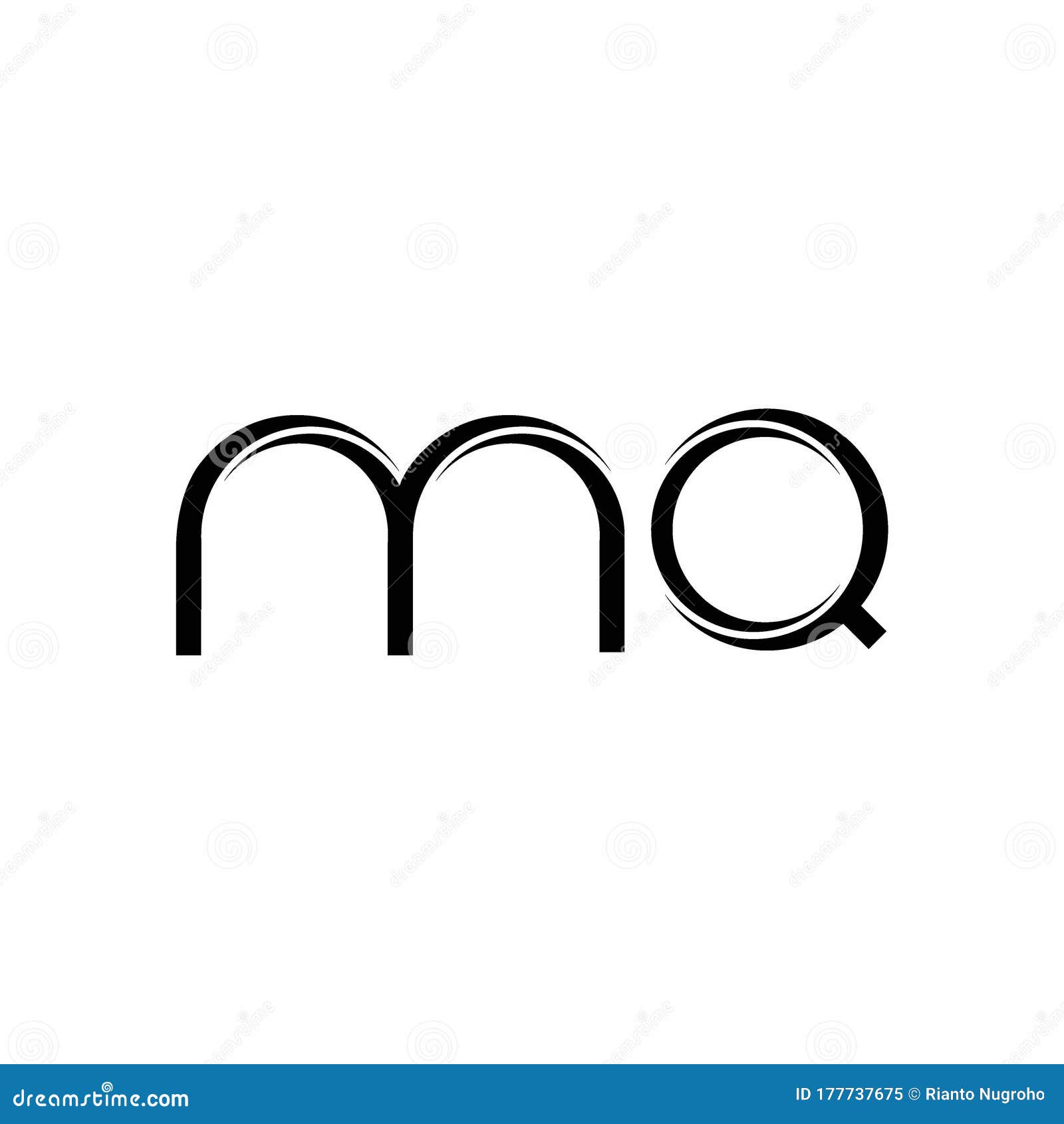 MQ Logo Monogram with Slice Rounded Modern Design Template Stock Vector ...