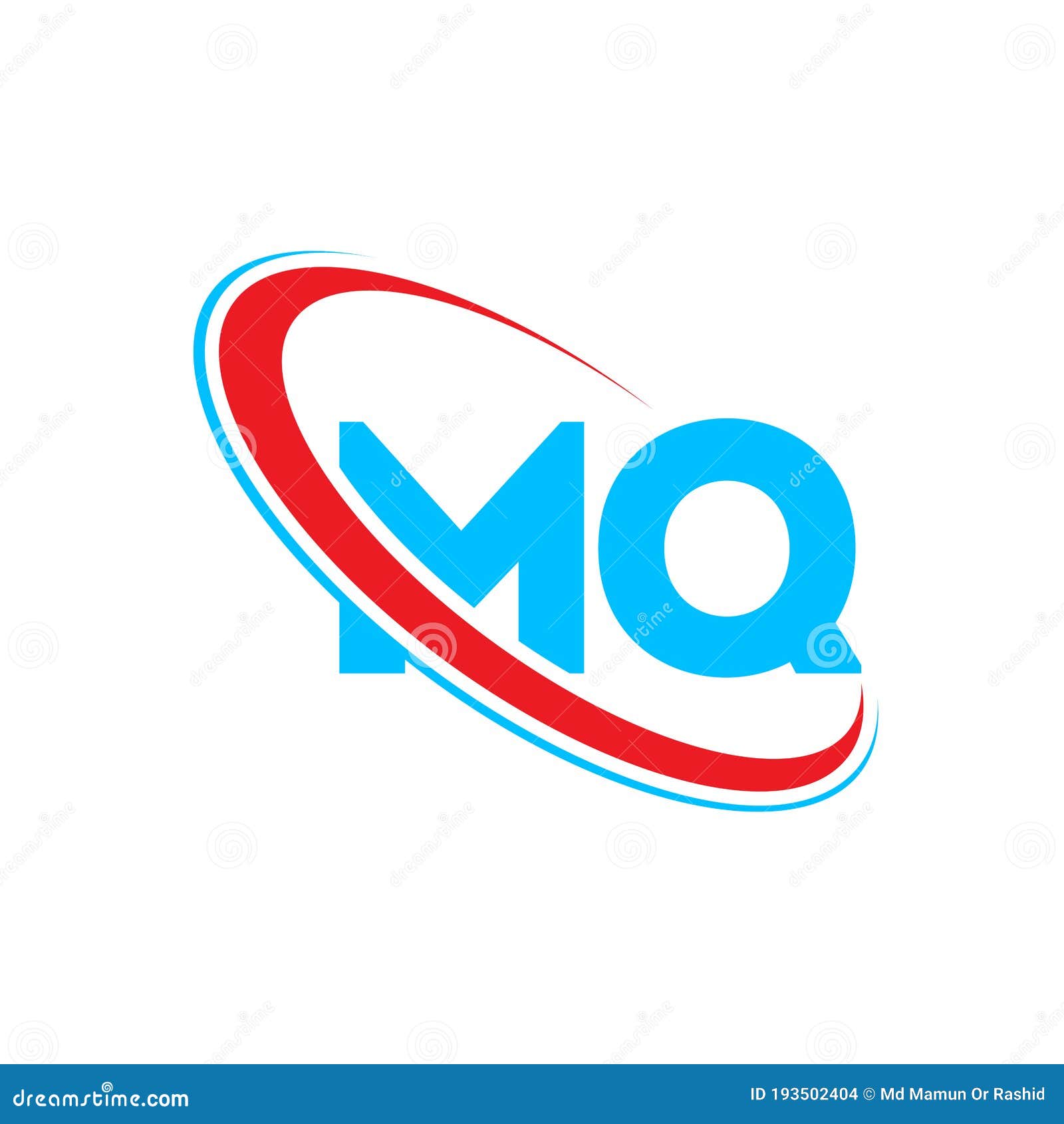 MQ M Q Letter Logo Design. Initial Letter MQ Linked Circle Upercase ...
