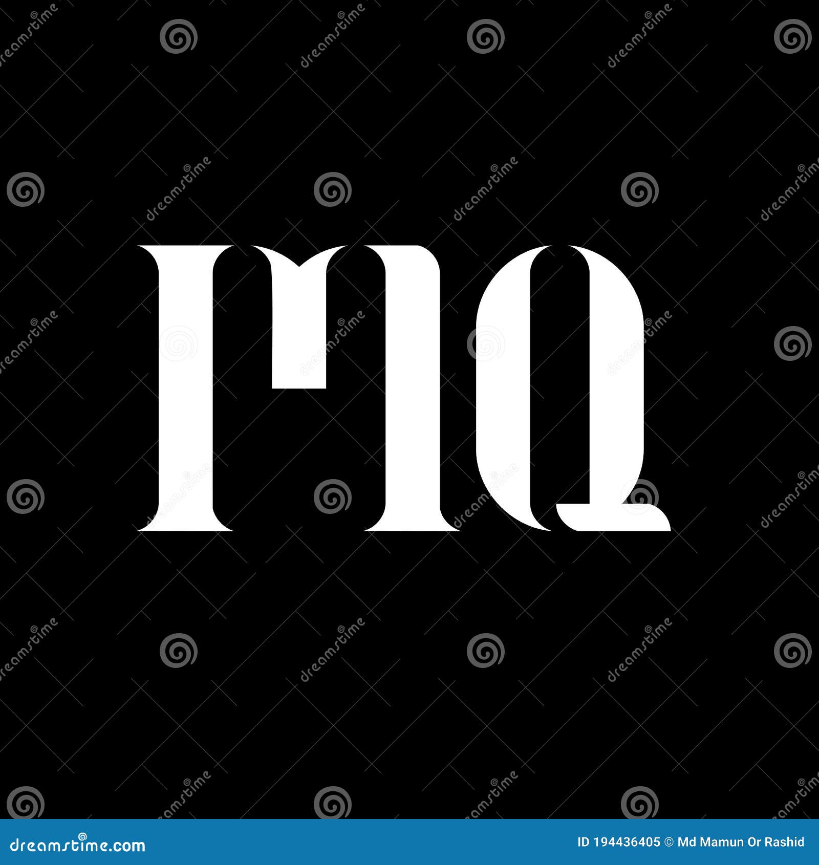 MQ M Q Letter Logo Design. Initial Letter MQ Uppercase Monogram Logo ...