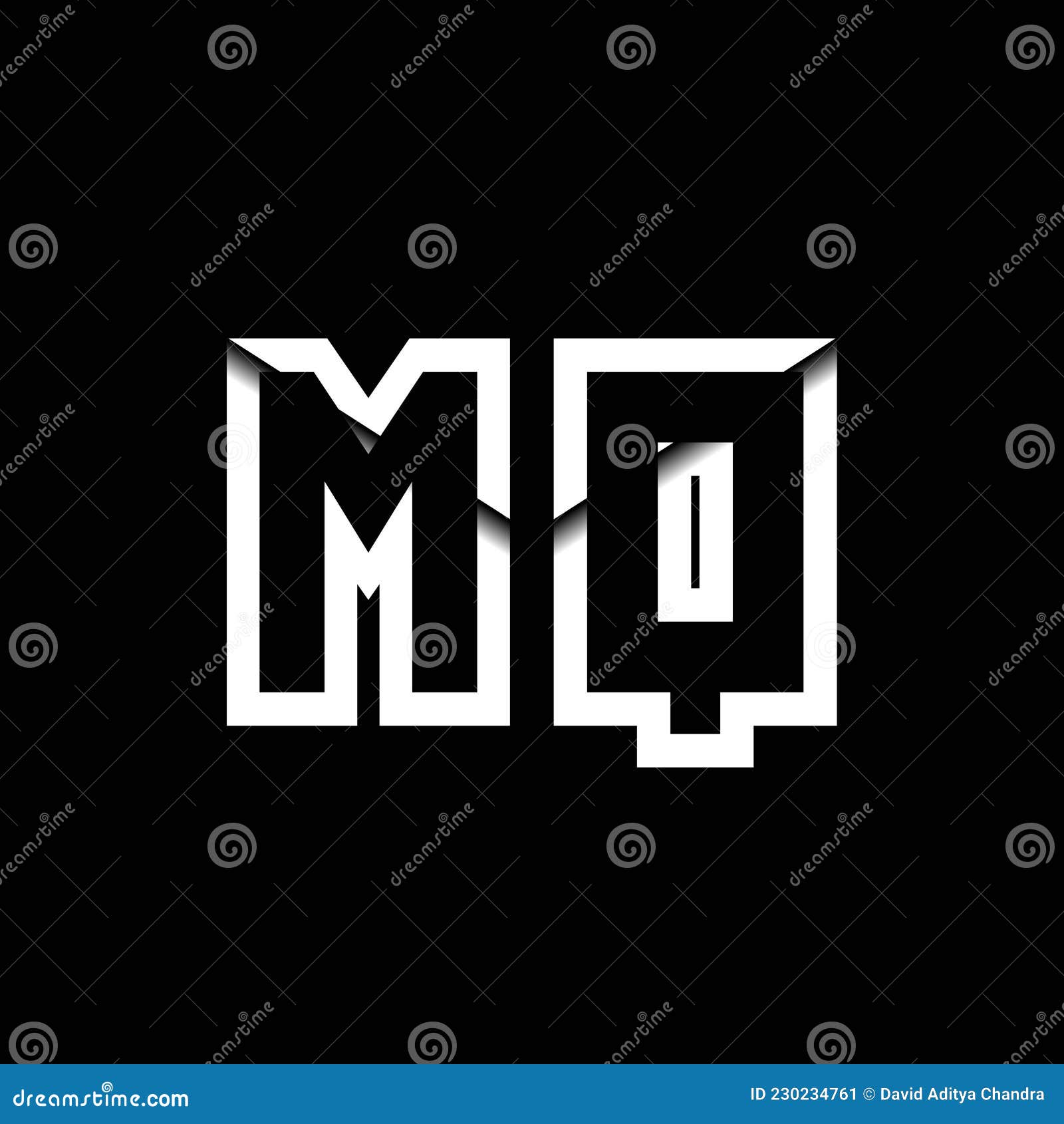 MQ Monogram Envelope Shape Style Stock Vector - Illustration of brand ...